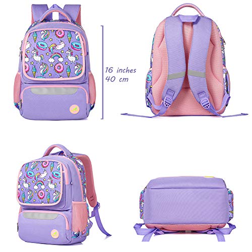DZHJKIO Unicorn Kitty School Backpack for Girls & Boys, Large 16 Inches Casual Day Pack Cartoon Rucksack? (Unicorn Kitty) 1