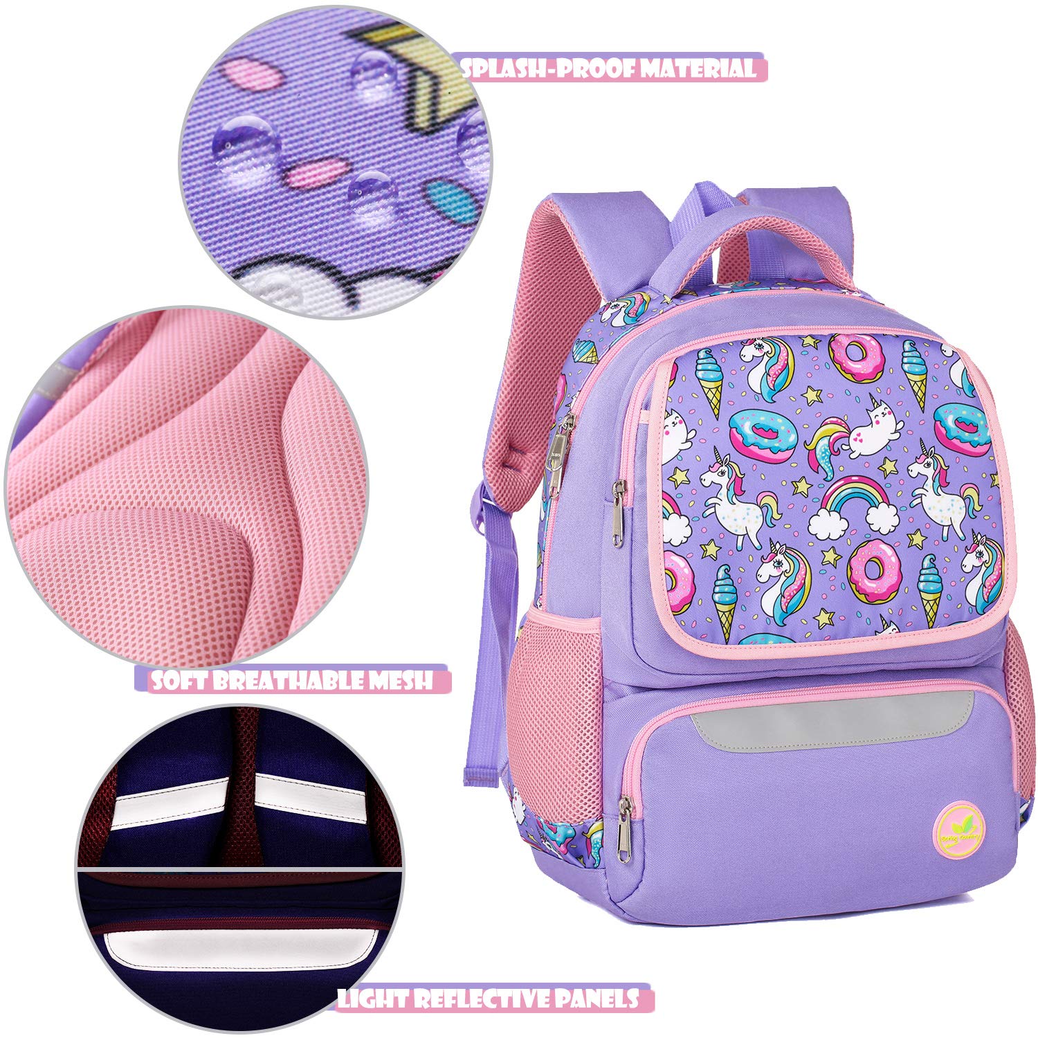 DZHJKIO Unicorn Kitty School Backpack for Girls & Boys, Large 16 Inches Casual Day Pack Cartoon Rucksack? (Unicorn Kitty) 1