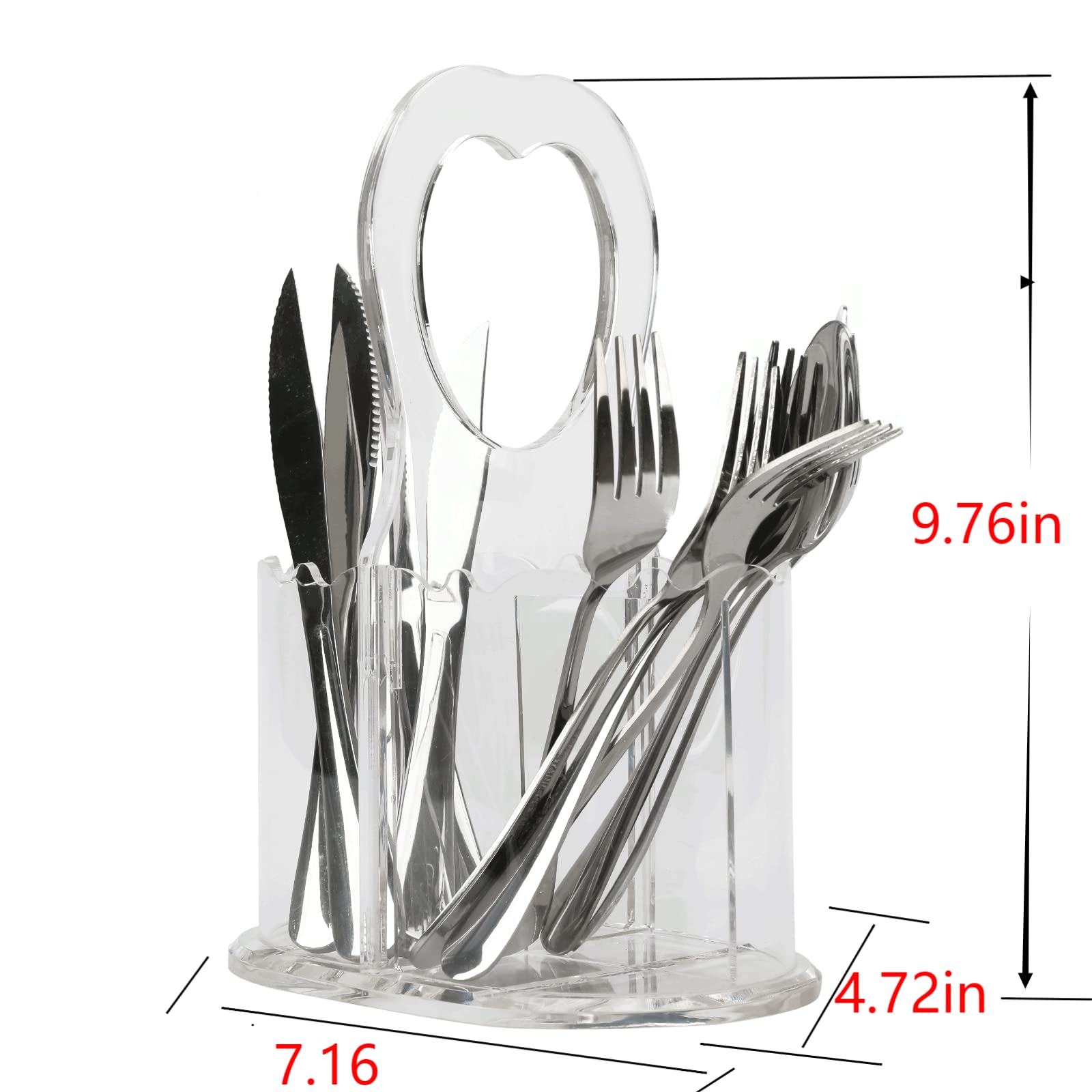CLLMKL Cutlery Storage Box, Cutlery Storage Box with Handle, Cutlery Spoon Holder (7.16x4.72x9.76in)