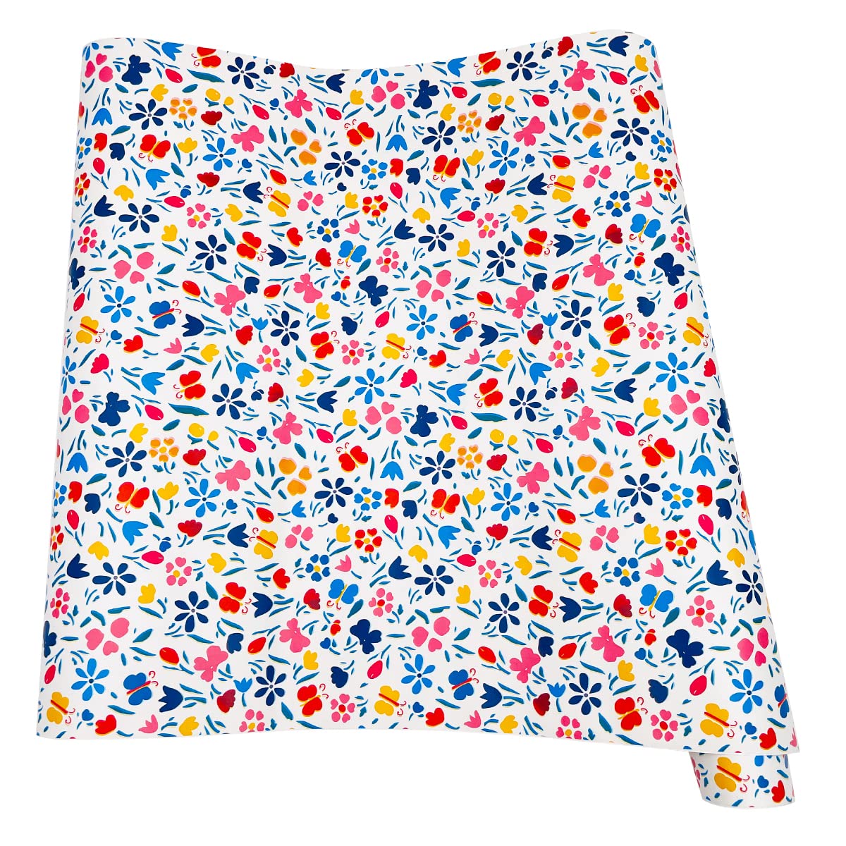 SimpleLife4U Colorful Butterfly Floral Contact Paper Peel & Stick Shelf Liner 17.7 Inch By 9.8 Feet