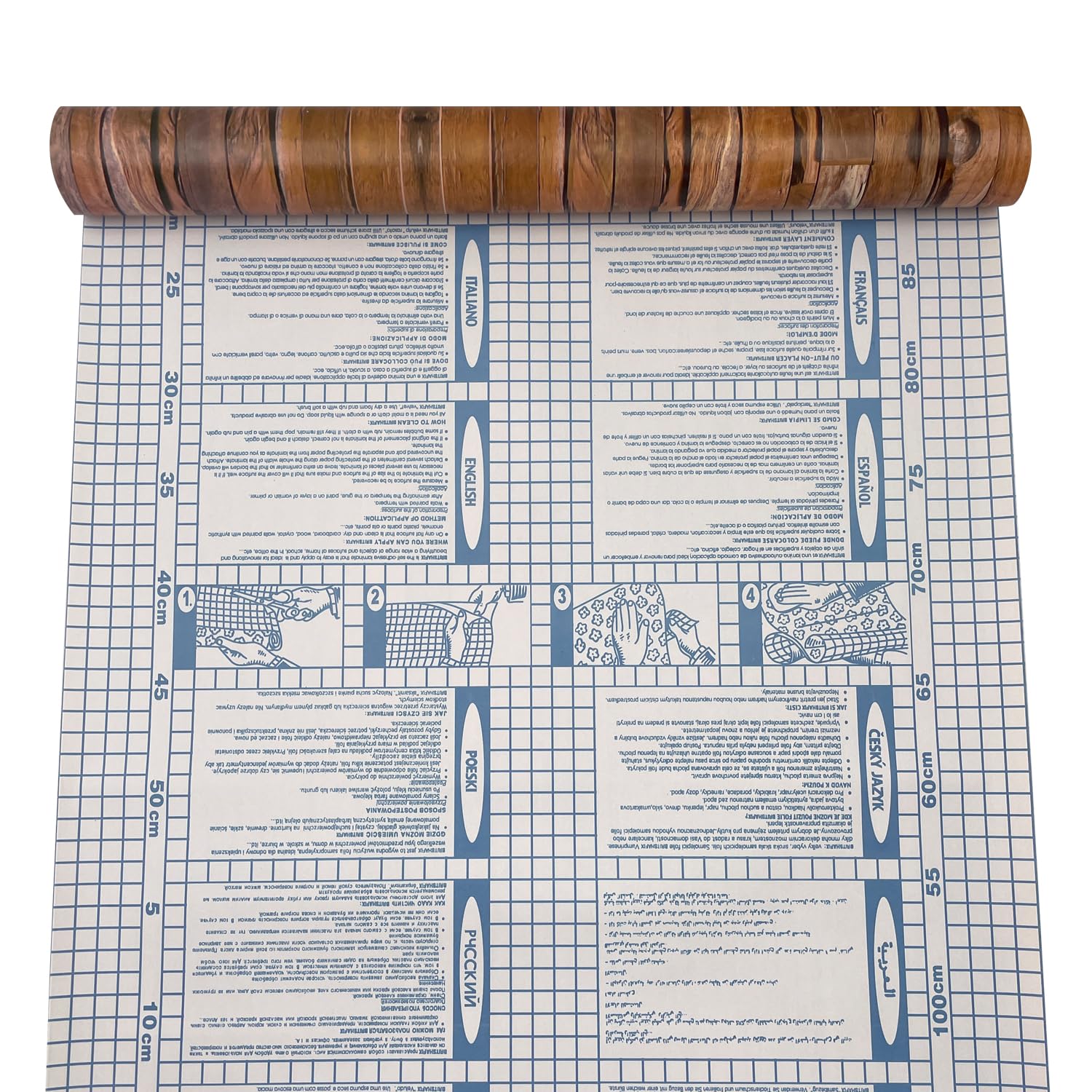 Yifely Self-Adhesive Shelf Liner Removable Tabletop Protect Paper for Covering Rent House Shelving Drawers, Rustic Wood Grain, 17.7 Inch by 9.8 Feet