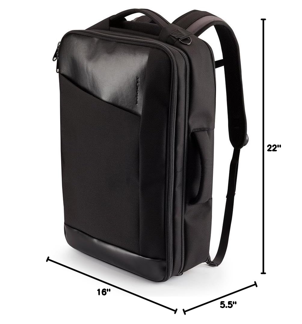 SLAPPA Pivot Expandable 18.4" Laptop Backpack + Shoulder bag - Checkpoint Friendly - Fits 17", 18" and 18.4" Laptops