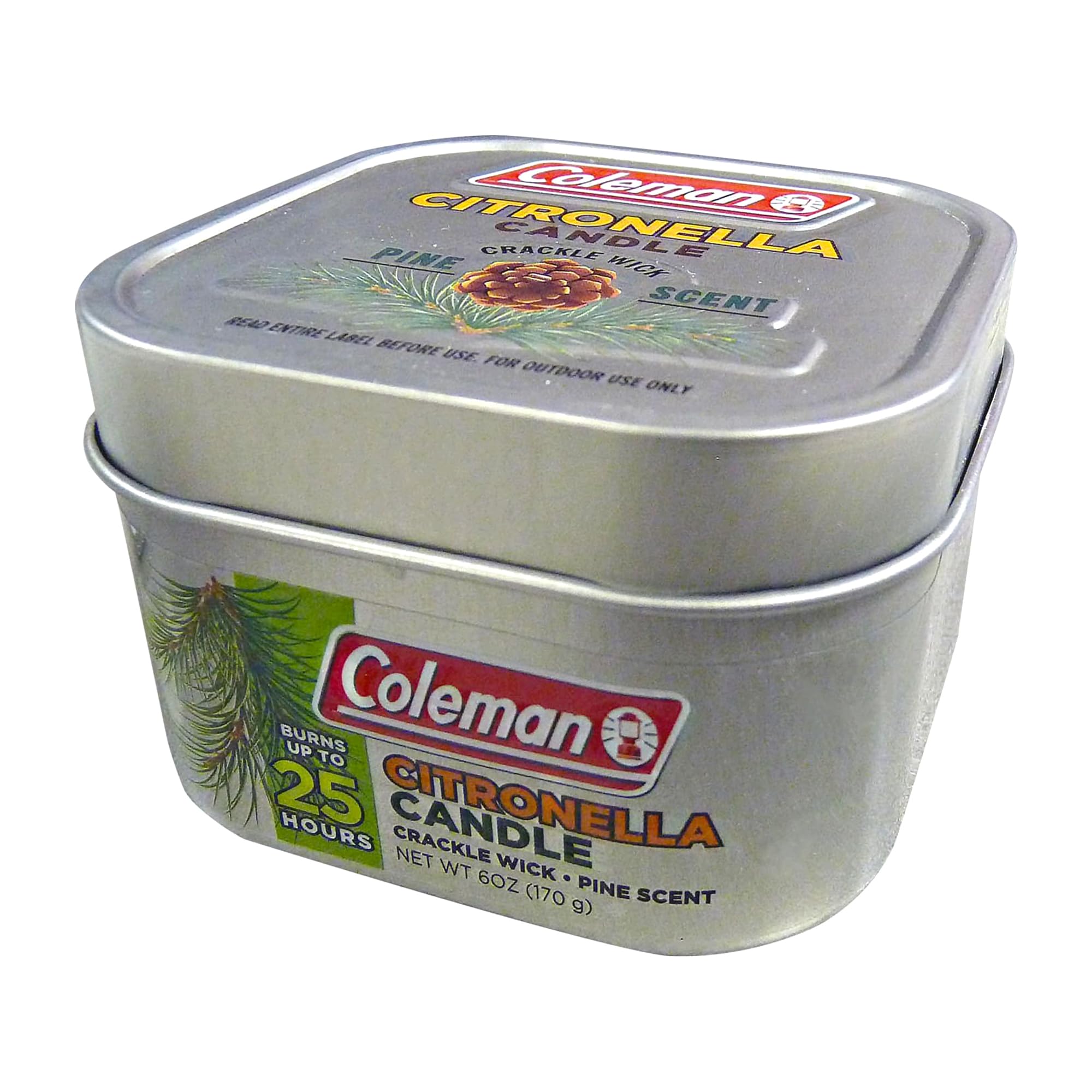 Coleman Scented Outdoor Citronella Candle with Wooden Crackle Wick - 6 oz