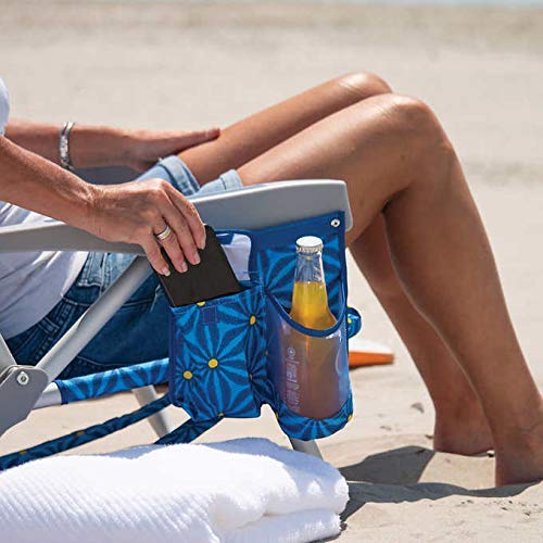 Tommy Bahama Backpack Cooler Beach Chairs - Blue Floral