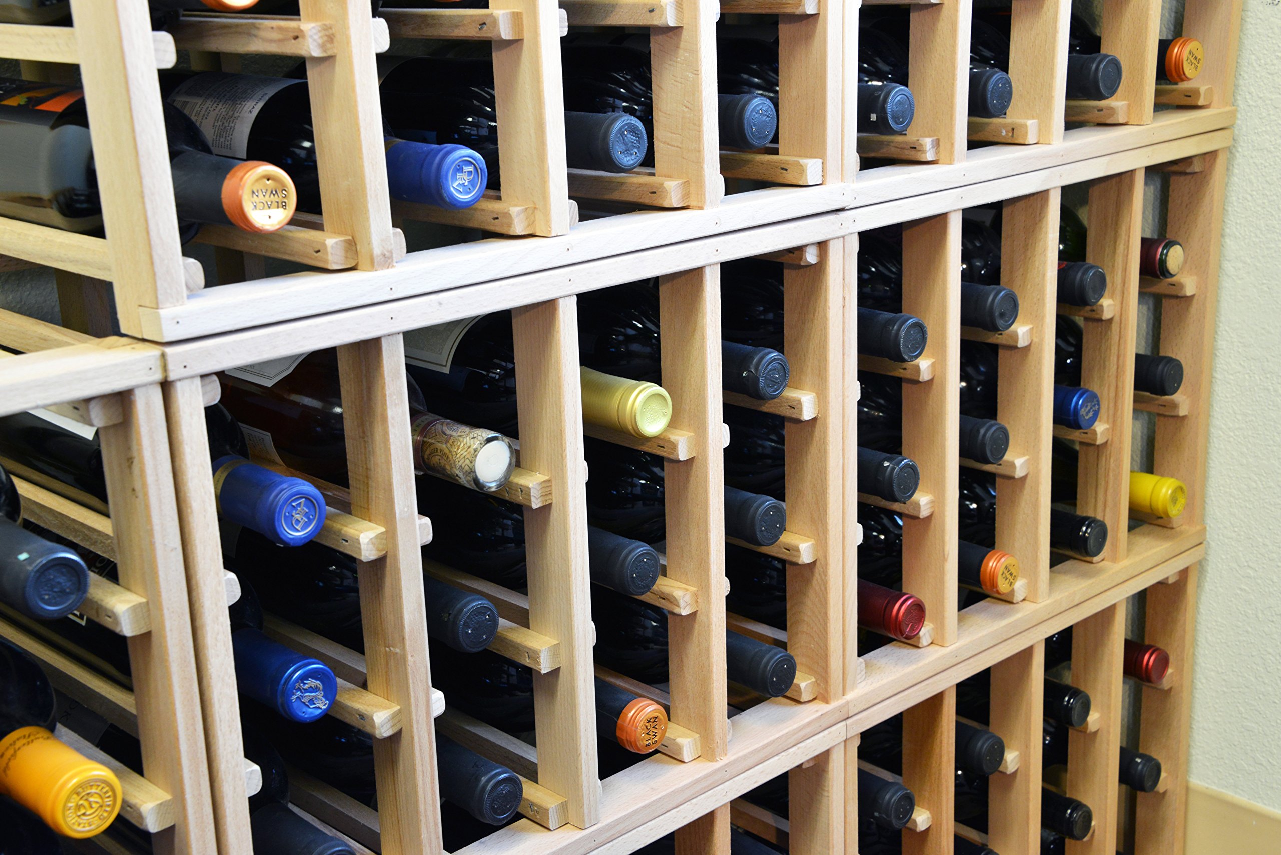 sfDisplay.com,LLC. 24 Bottle Modular Stackable Wine Rack Stack As Many Sets Together (1 Set = 24 Bottle Capacity)