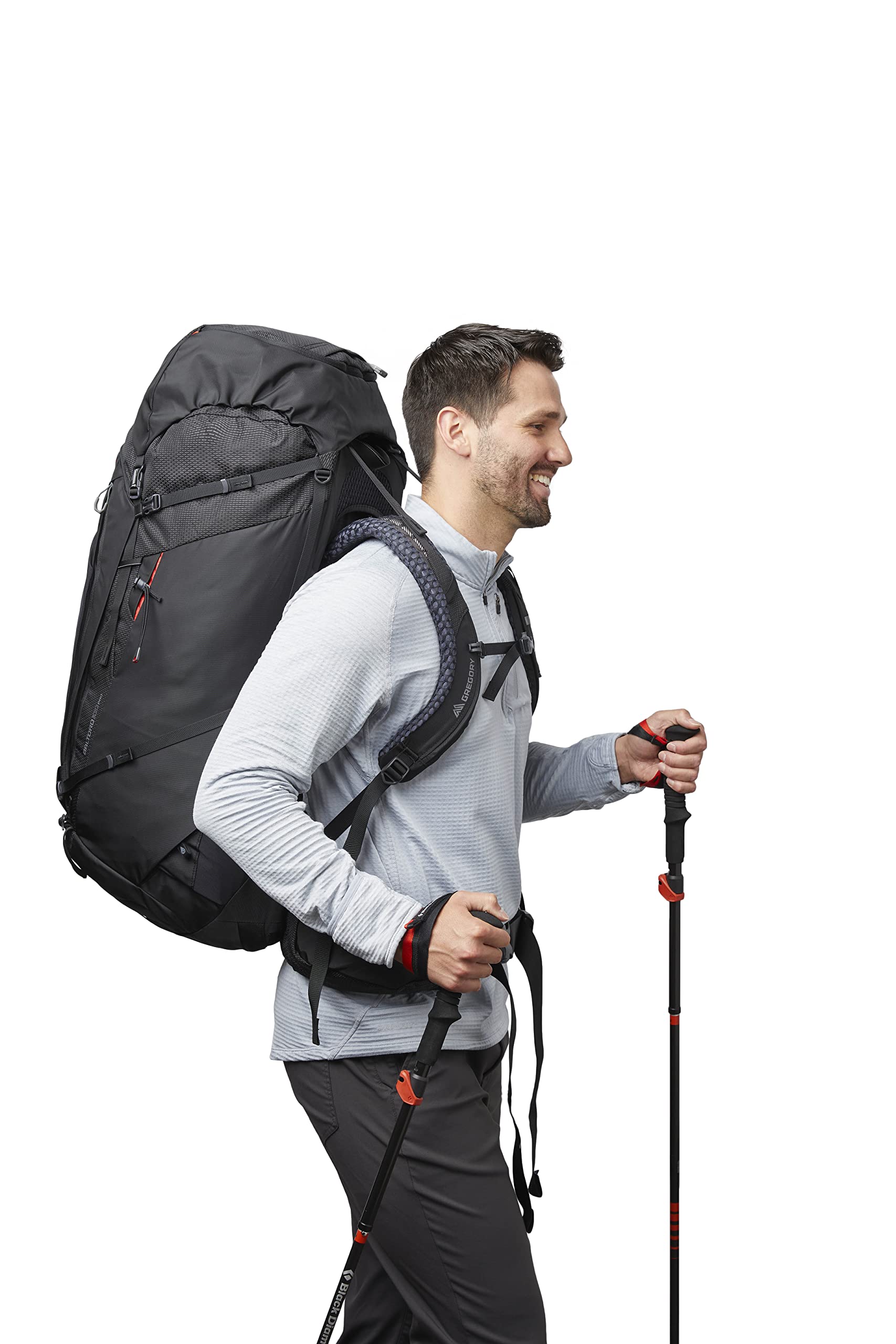 Gregory Mountain Products Baltoro 100 Pro Backpacking Backpack,Lava Black,Medium