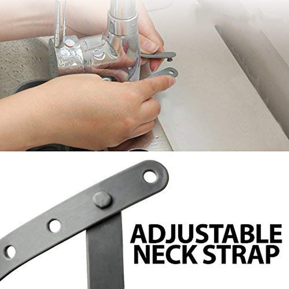 Comfecto Kitchen Faucet Sponge Holder, 2 Pack Hanging Kitchen Faucets Caddy Organizer with Adjustable Strap and Holes for Drying, Space Saving Sink Sider for Dish Soap Dishwashing Brush