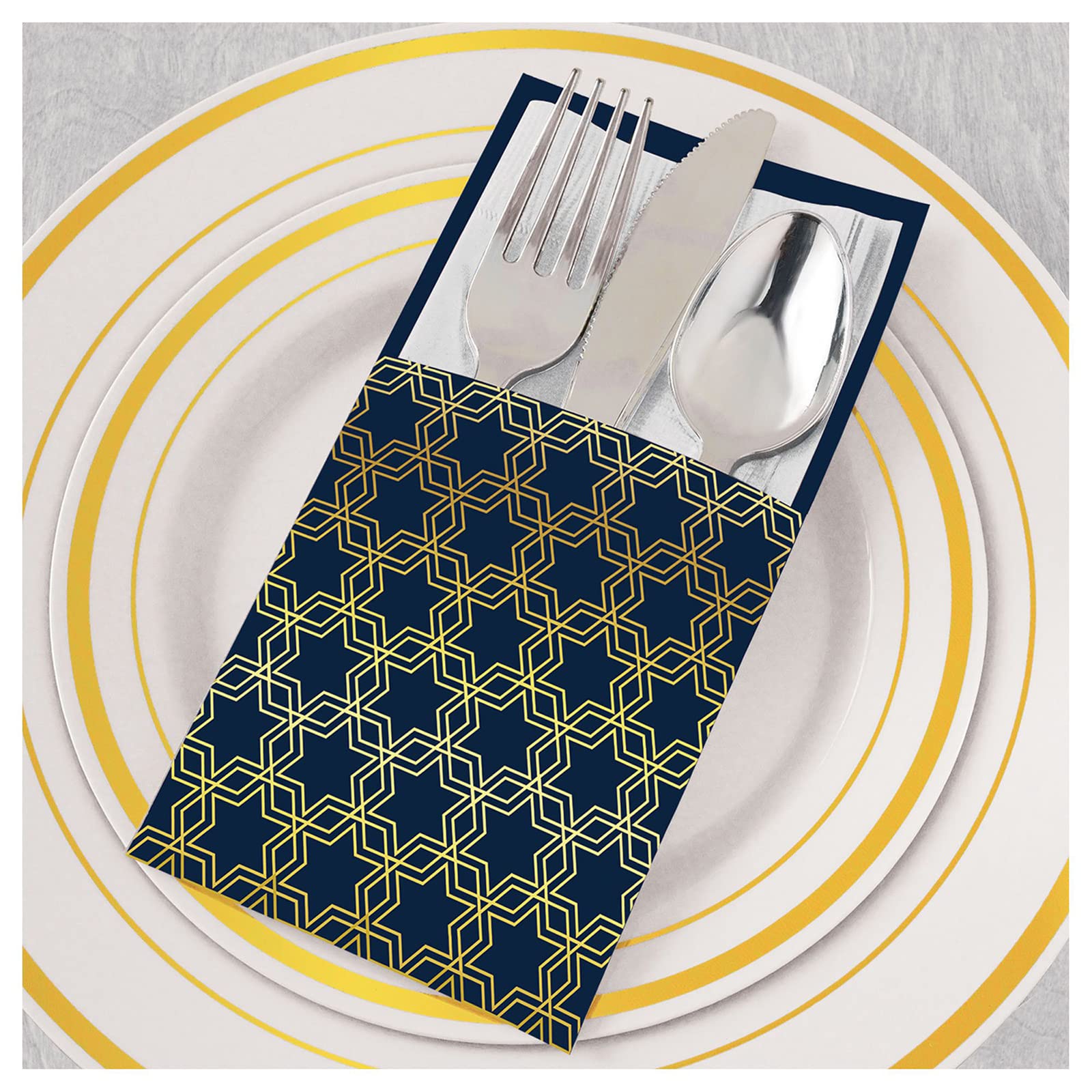 Stephanie Imports Set of 12 Thanksgiving Give Thanks Cutlery Paper Holders (7.5" X 4.75")