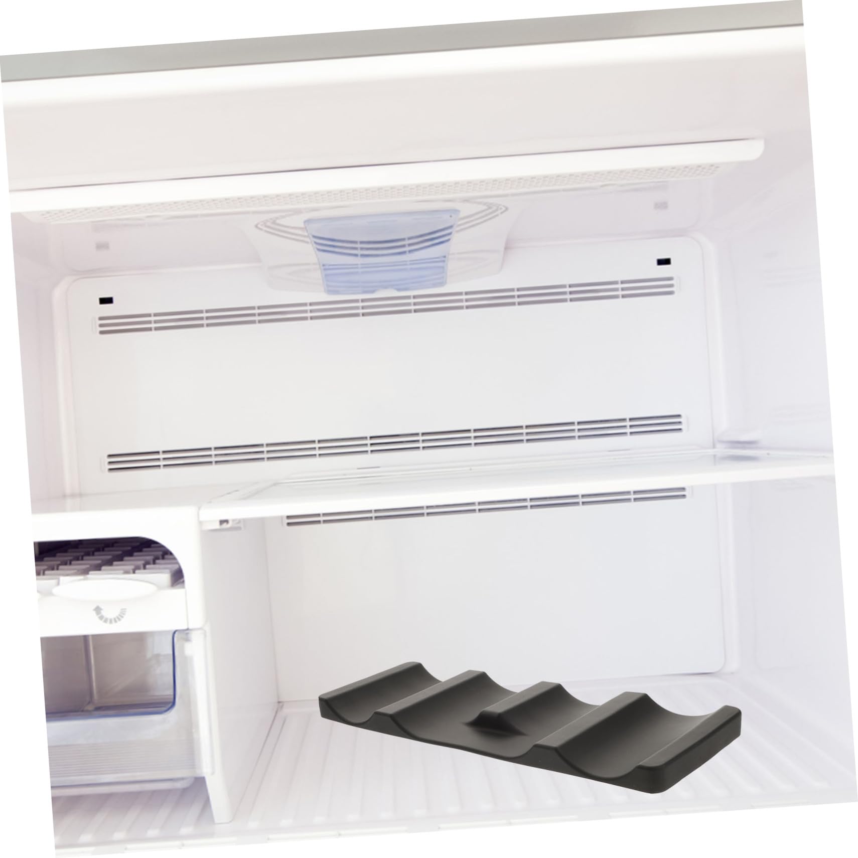 Cabilock Fridge Monkey Mat Refrigerator Organizer Stacks Cans and Bottles for Easy Storage Black