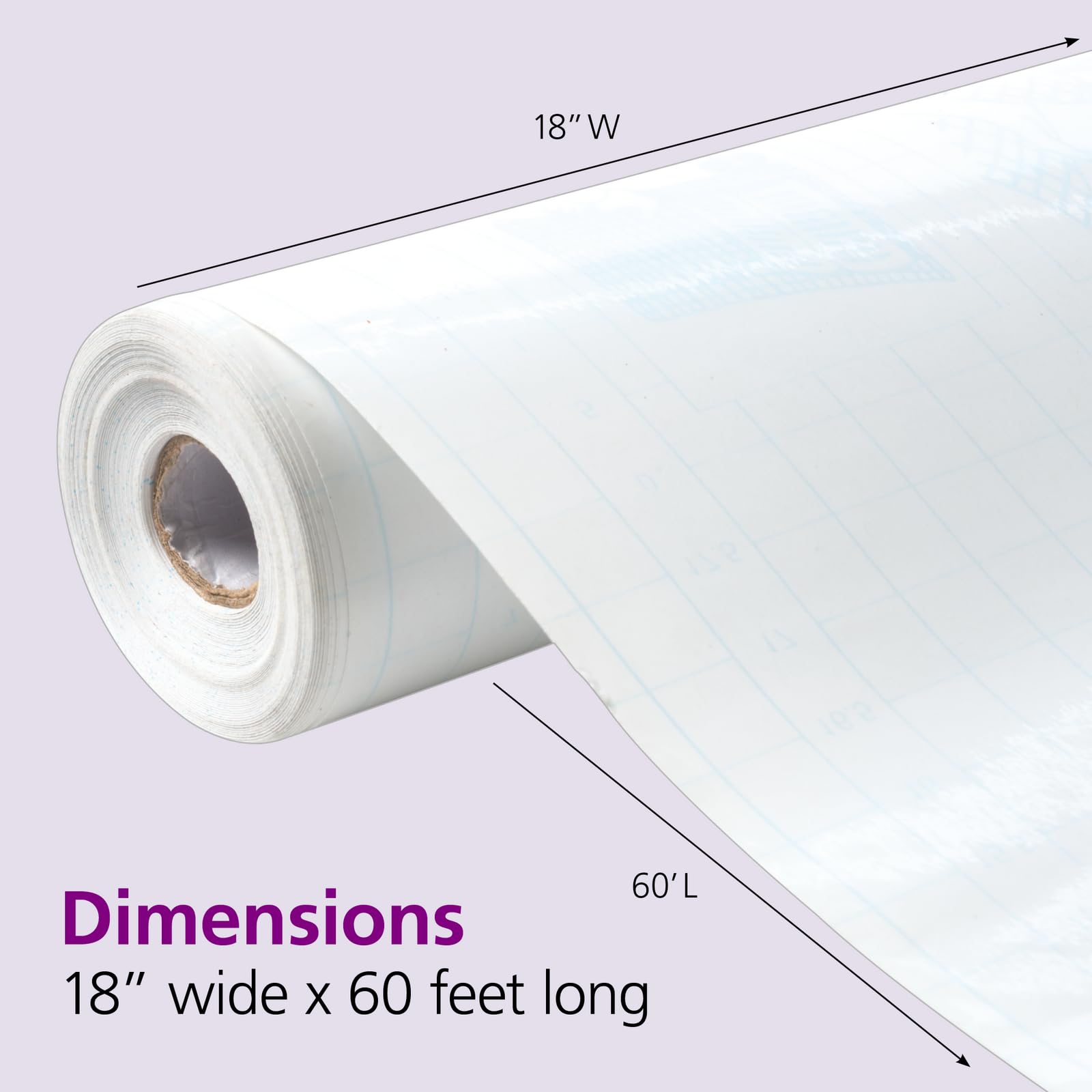 Colorations® Crystal Clear Cover, 18 inches x 65 feet, Protects Artwork, Artwork Saver, Self Adhesive Shelf Liner, Book Cover, Transparent Liner