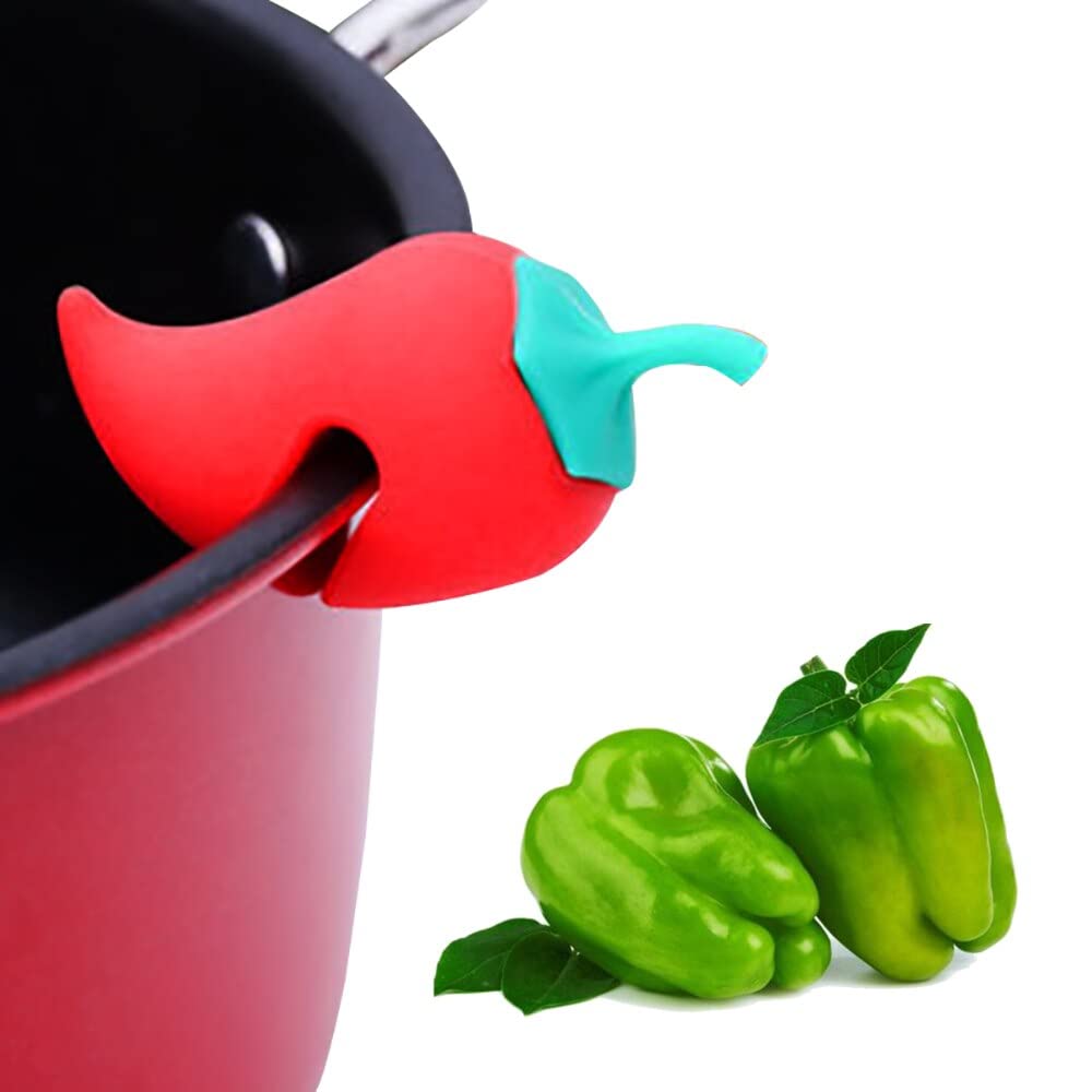 Pot Lid Lifts, 3Pcs Creative Cute Small Pepper, Carrot, Chicken Leg Shape, Pot Lid Raised, Silicone Spill Preventer, Practical In Kitchen,Anti-Overflow Kitchen Gadgets