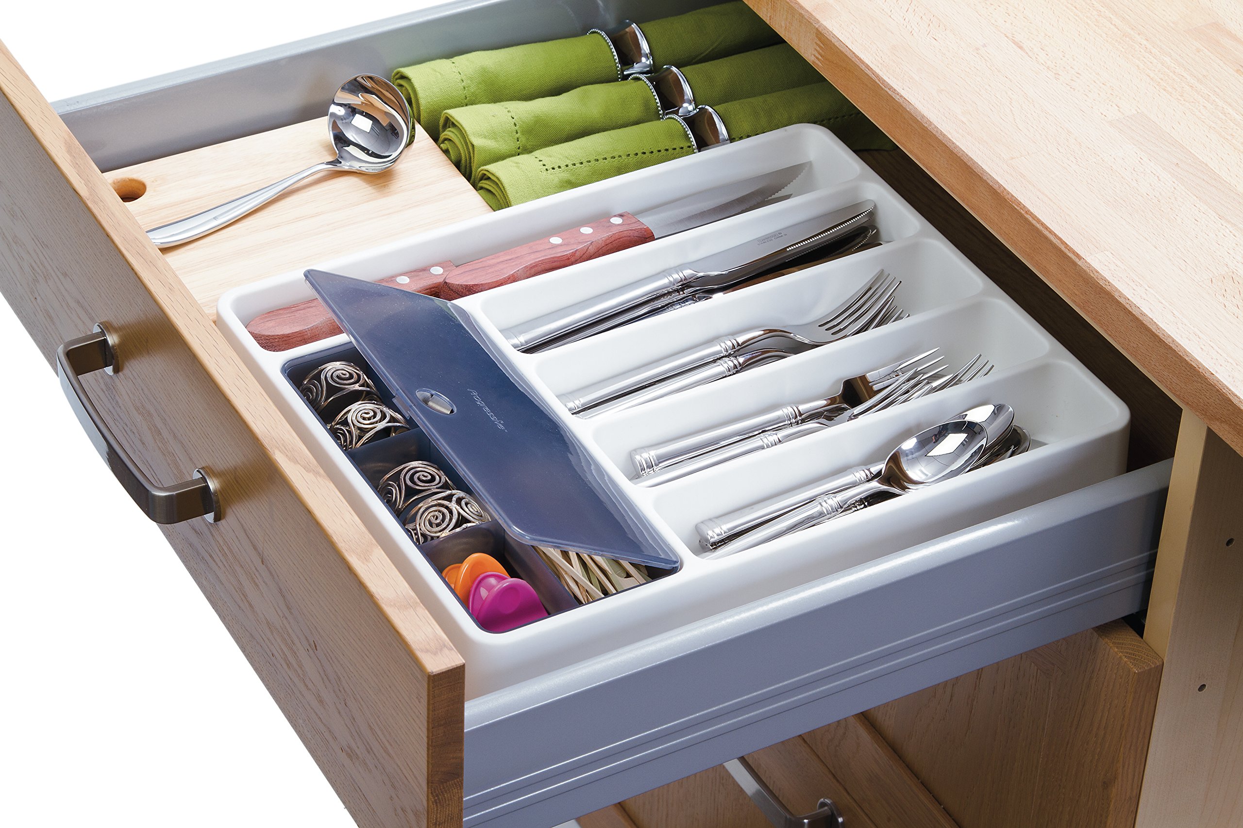 Prepworks by Progressive Flatware Organizer with Removable Storage Box