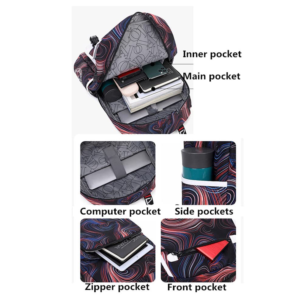 ZHANAO Laptop Backpacks for Student Boys Backpacks for Middle School Bookbag with USB Daypack Travel