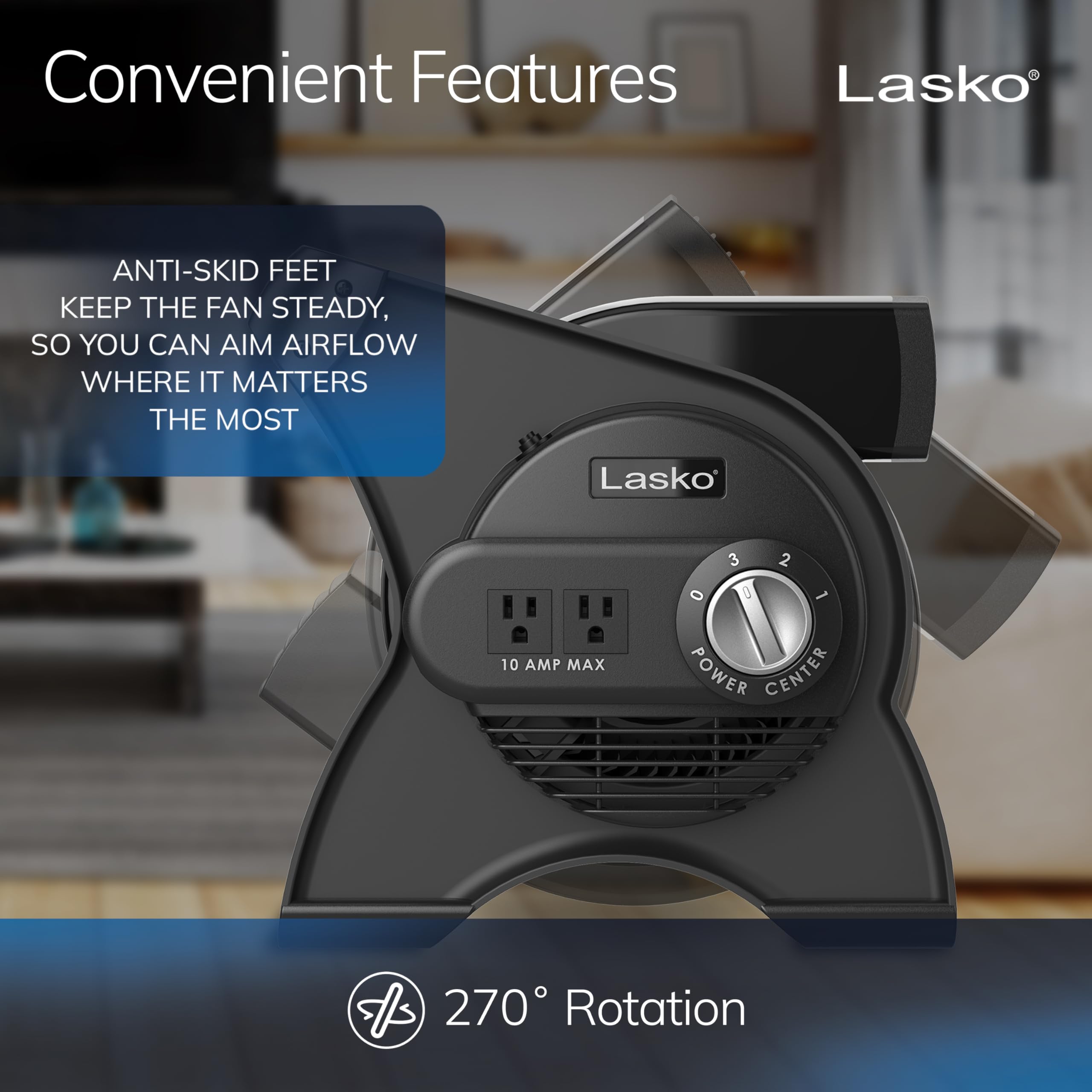 Lasko U12104 High Velocity Pro Pivoting Utility Fan for Cooling, Ventilating, Exhausting and Drying at Home, Job Site and Work Shop, Black 12104 12.2 x 9.6 x 12.3 inches