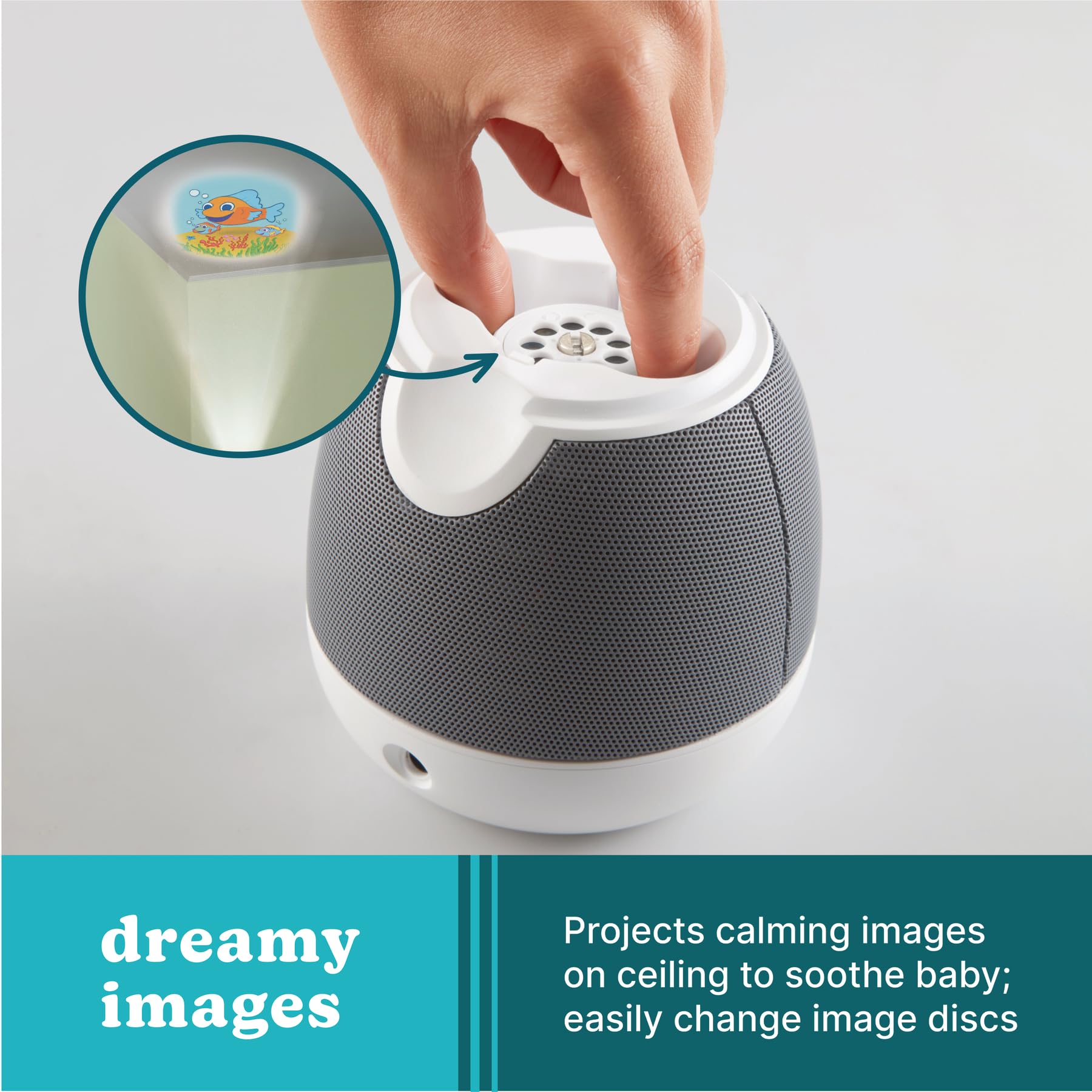 MyBaby, SoundSpa Lullaby - Sounds & Projection, Plays 6 Sounds & Lullabies, Image Projector Featuring Diverse Scenes, Auto-Off Timer Perfect for Naptime, Powered by an AC Adapter, by HoMedics