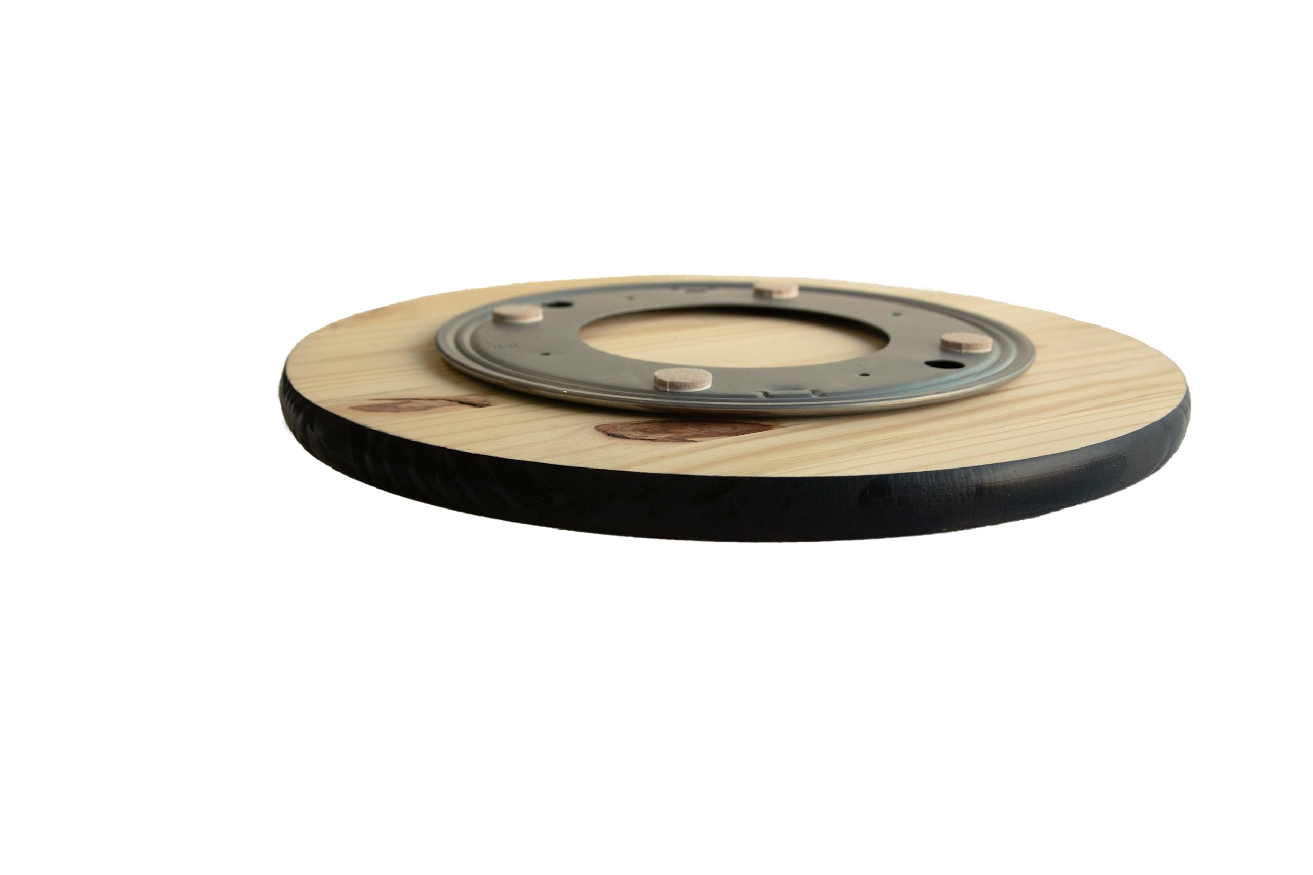 House & Homebody Co. Decorative Wood Lazy Susan, Imaged, Large 18" (The Old Mill)