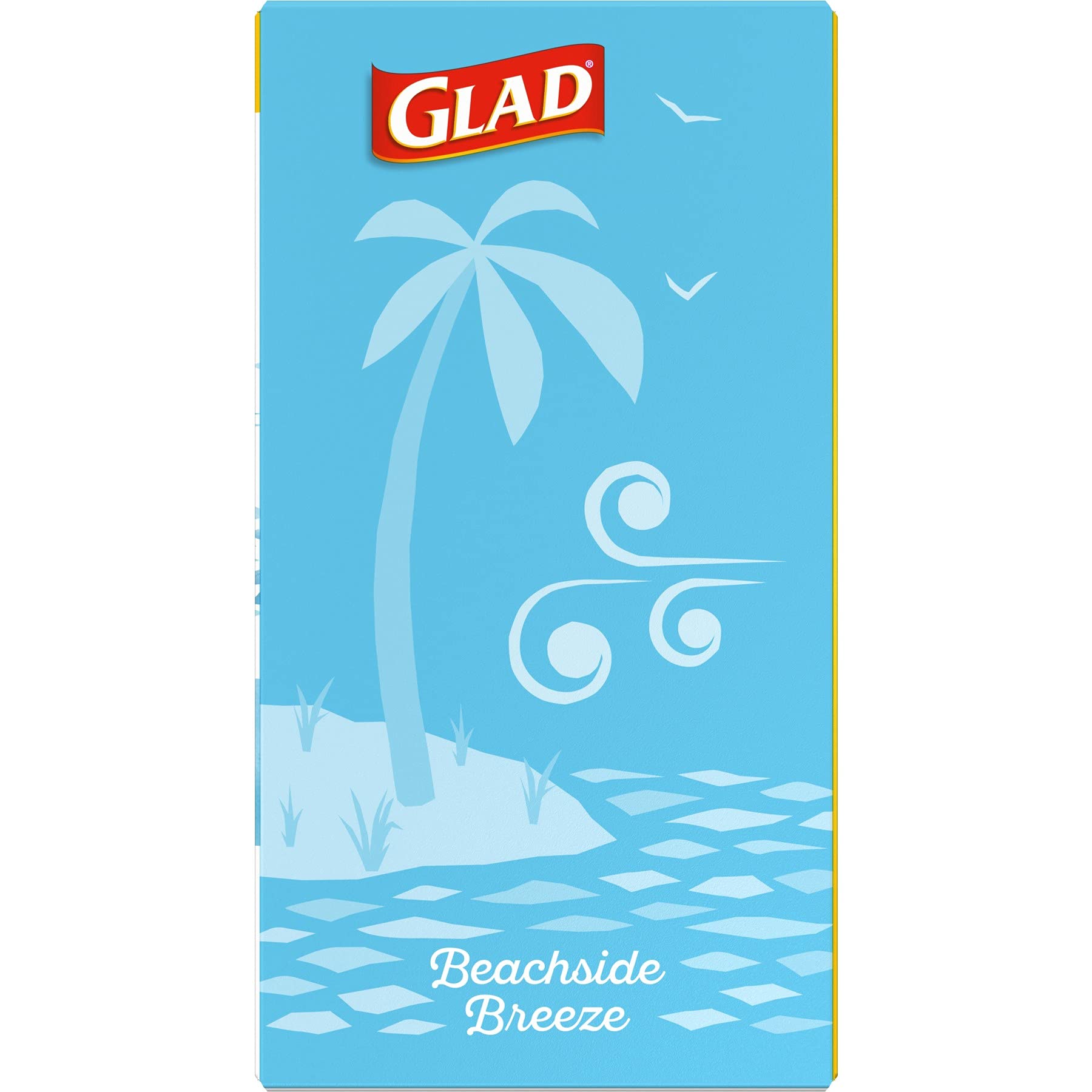 GLAD Small Drawstring Trash Bags, 4 Gallon Green Trash Bags for Small Kitchen or Office Trash Can, Beachside Breeze with Febreze Freshness to Eliminate Odors, 80 Count - Packaging May Vary