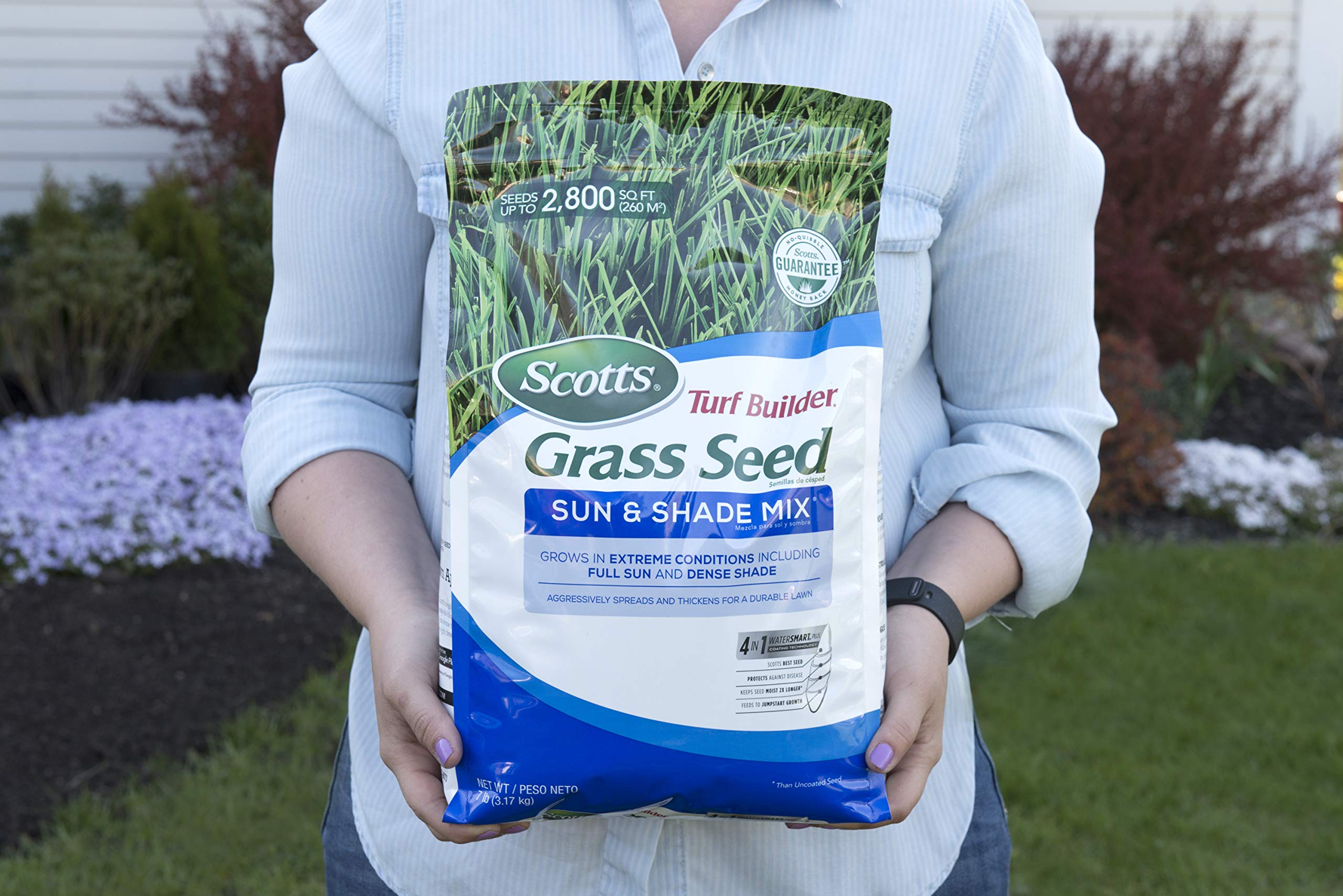 Scotts Turf Builder Sun and Shade Mix for Extreme Conditions including Full Sun and Dense Shade, 7 lbs.