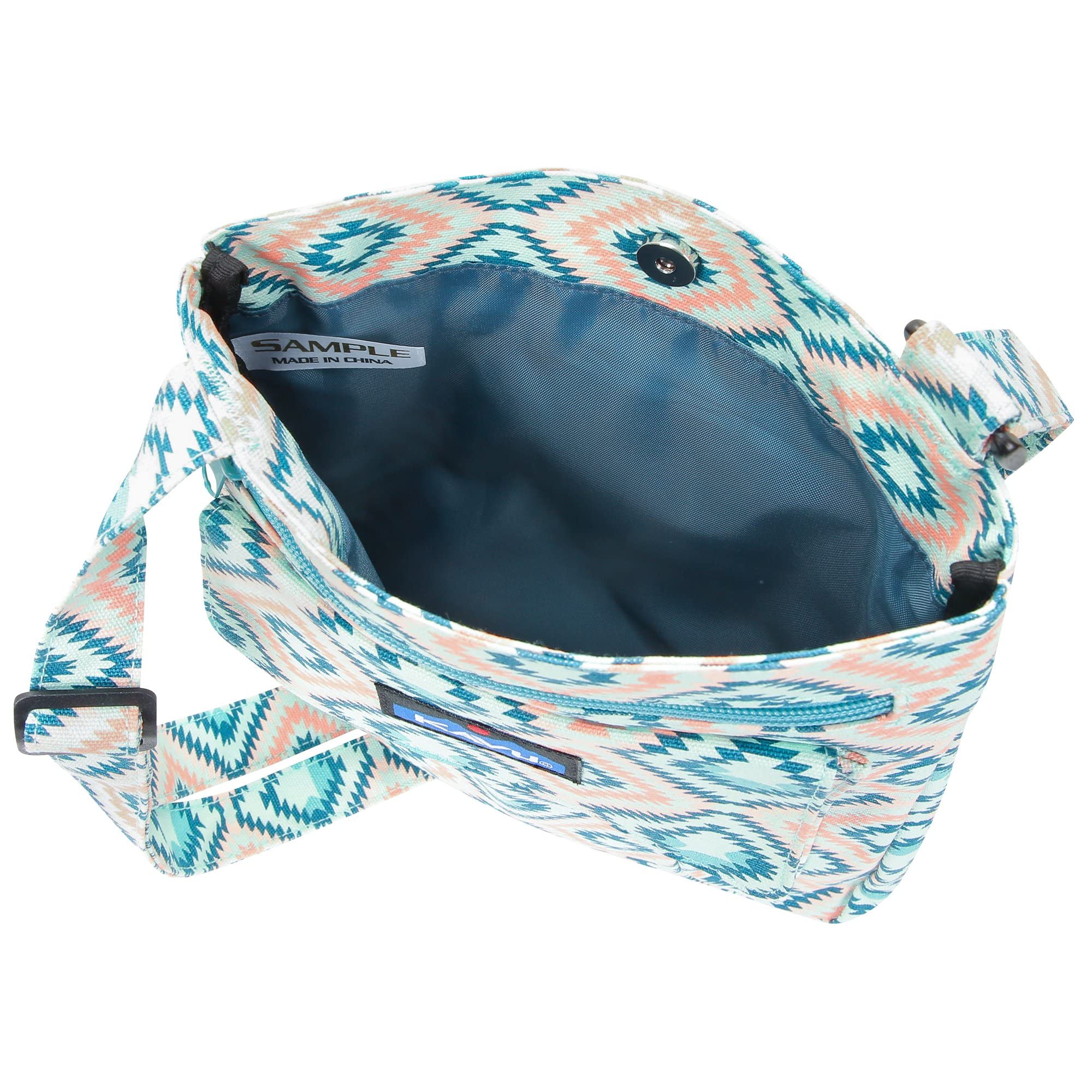 KAVU Keeper Semi Padded Sling Canvas Crossbody Bag - Sunset Diamond