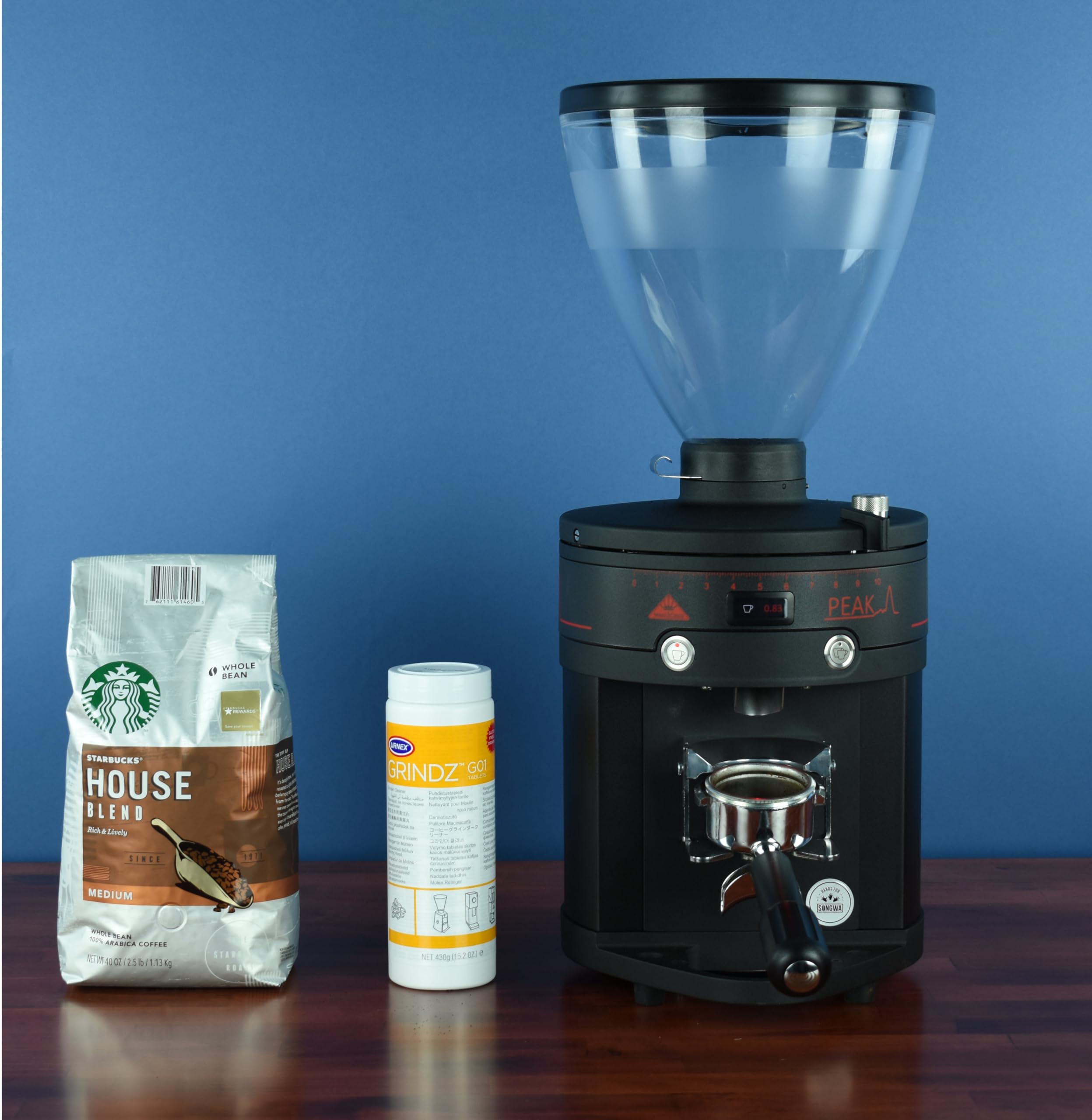 Urnex Grindz Professional Coffee Grinder Cleaning Tablets - 430 Grams - All Natural Food Safe Gluten Free - Cleans Burr and Casing - Help Extend Life of Your Grinder