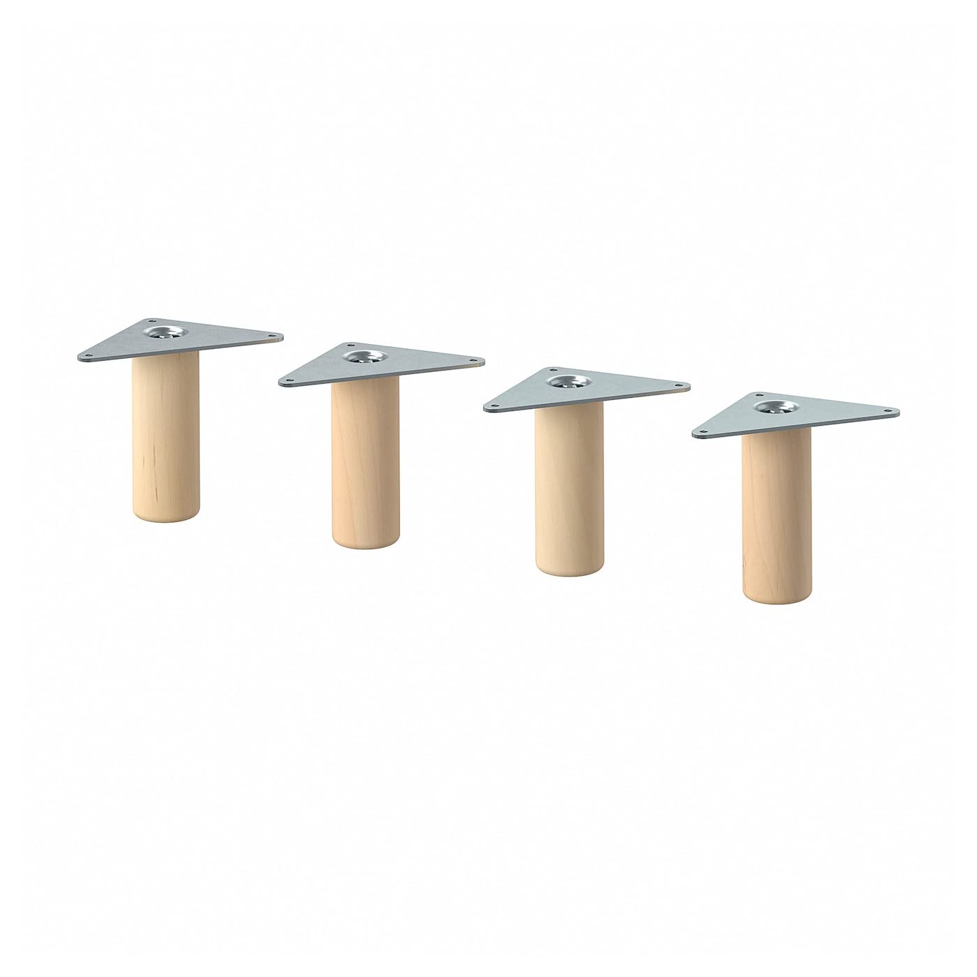 Ikea EKET Legs, Wood, 10 Centimetres, 804.741.51 - Pack of 4