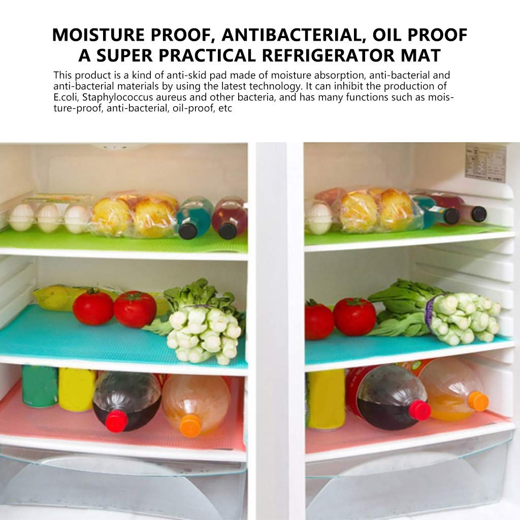 Aoyuexi Refrigerator Mats,Refrigerator Liners for Shelves Washable Fridge Mats Liners Waterproof Fridge Pads Mat Shelves Drawer Table Mats (White)