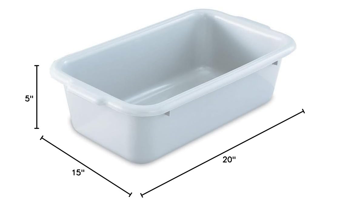 Vollrath 52661 20 x 15 x 7 Heavy Duty Gray Single Compartment Dish Box