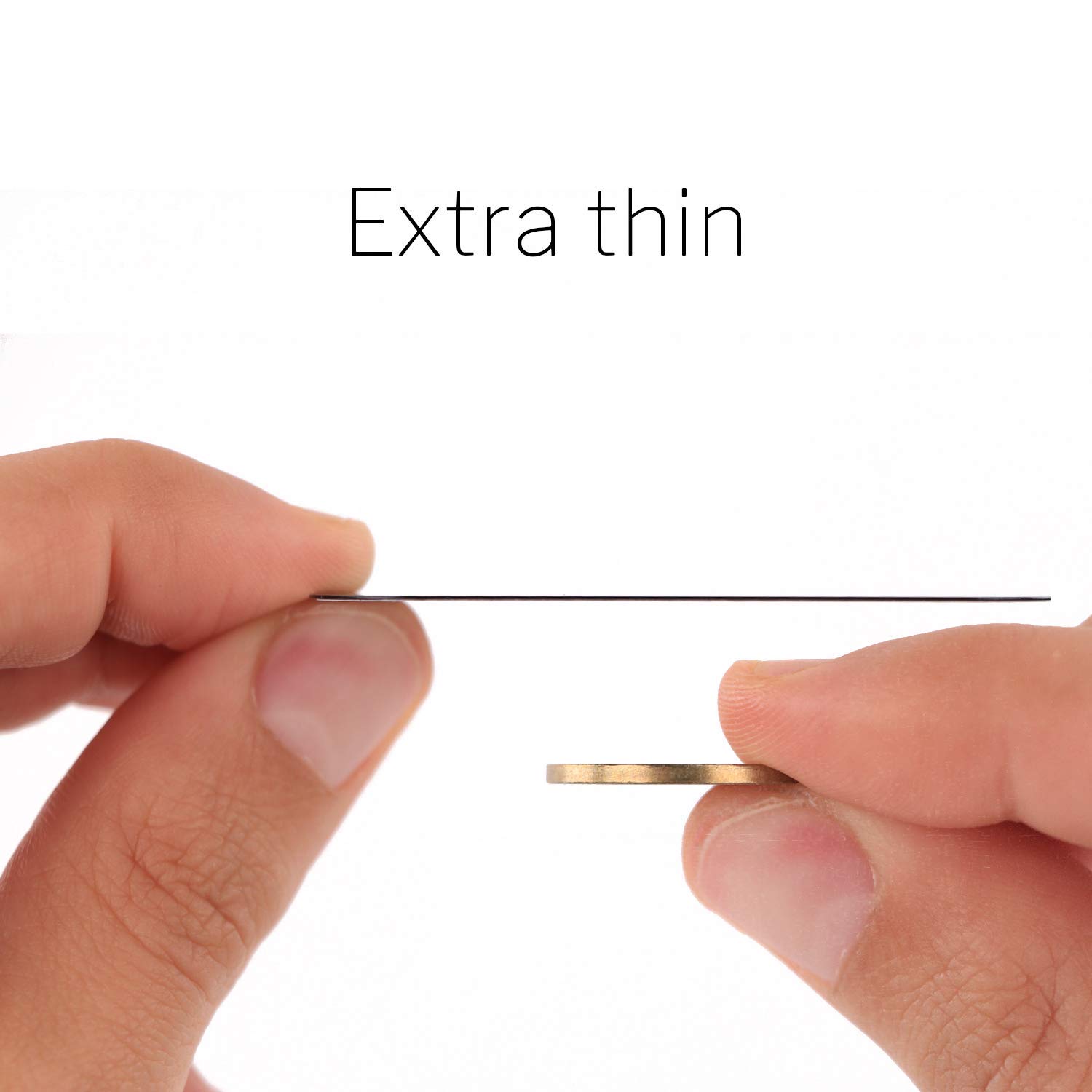 Bestrix Metal Plate for Magnetic Mount with 3M Adhesive (Set of 4) Extra Thin (Gold)