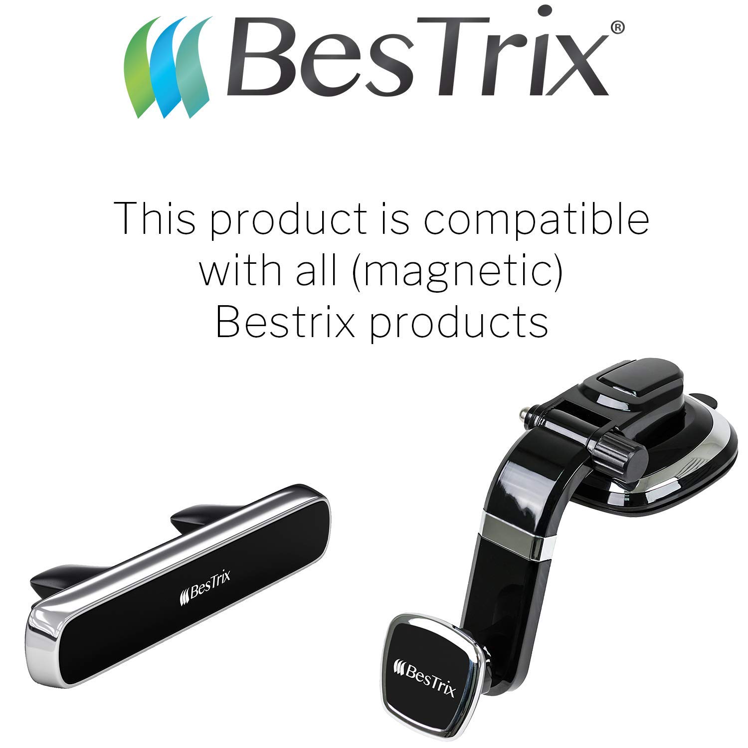 Bestrix Metal Plate for Magnetic Mount with 3M Adhesive (Set of 4) Extra Thin (Gold)