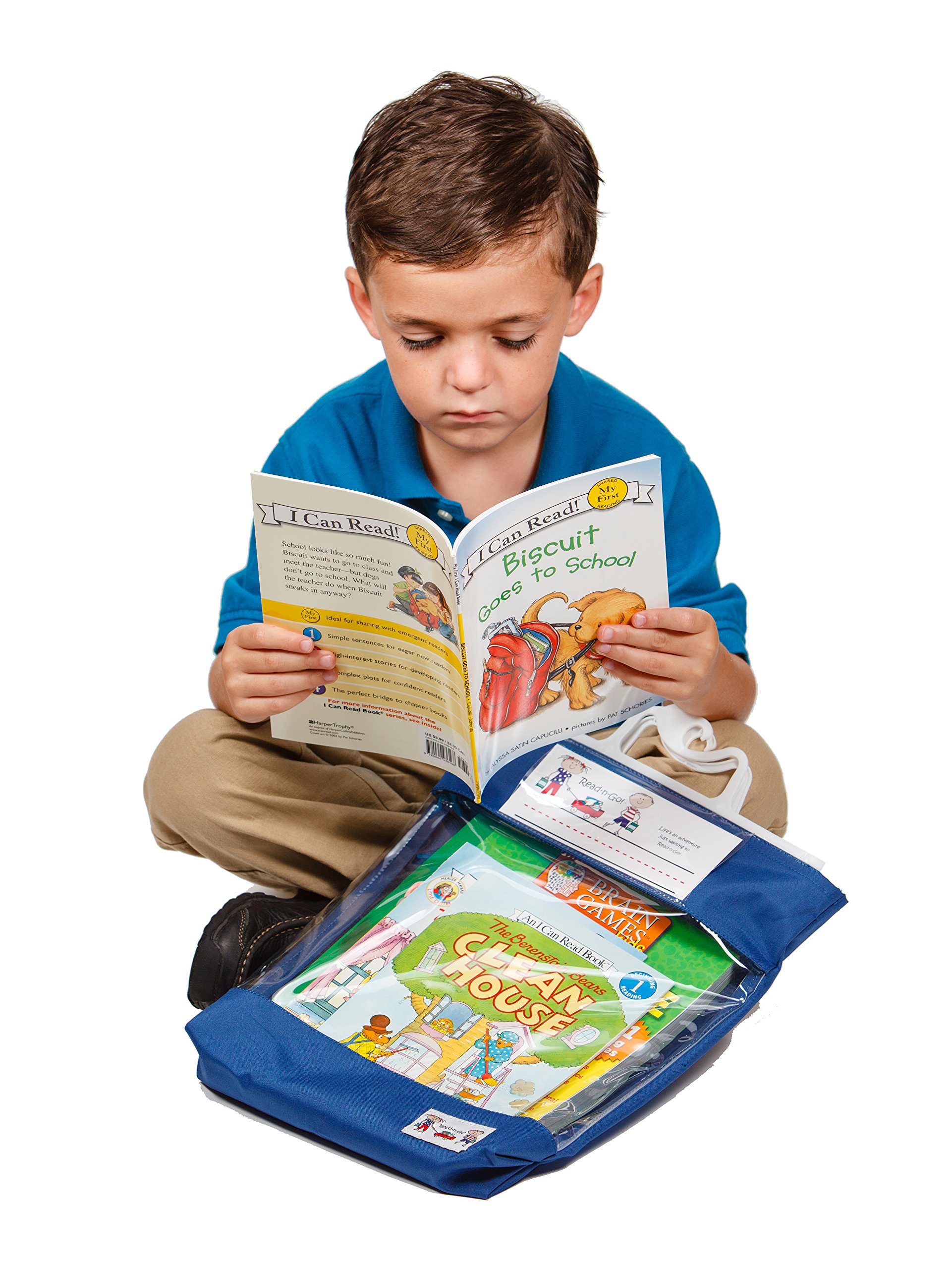 Seat Sack 00080 Read-N-Go Book Bag, 11-1/2" x 14-1/2" Size, Blue