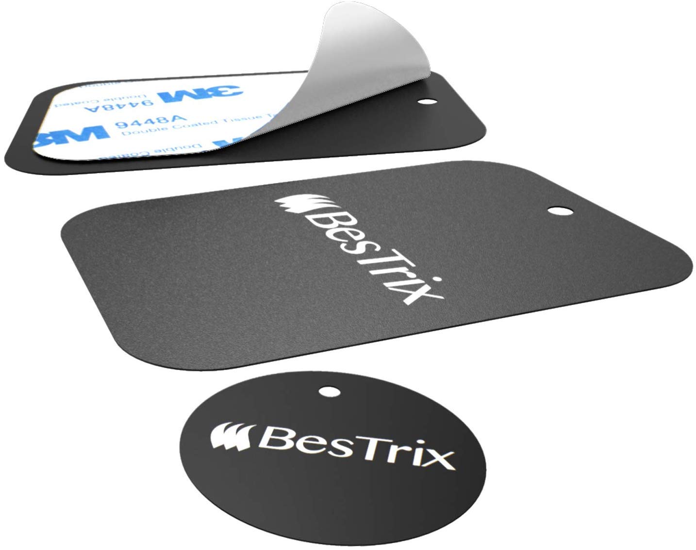 Bestrix Metal Plate for Magnetic Mount with 3M Adhesive (Set of 4) Extra Thin (Gold)