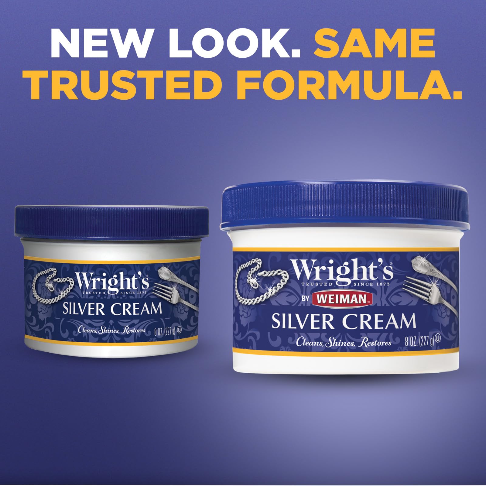 Wright's Silver Cleaner and Polish Cream - 8 Ounce with Polishing Cloth - Ammonia-Free - Gently Clean and Remove Tarnish without Scratching