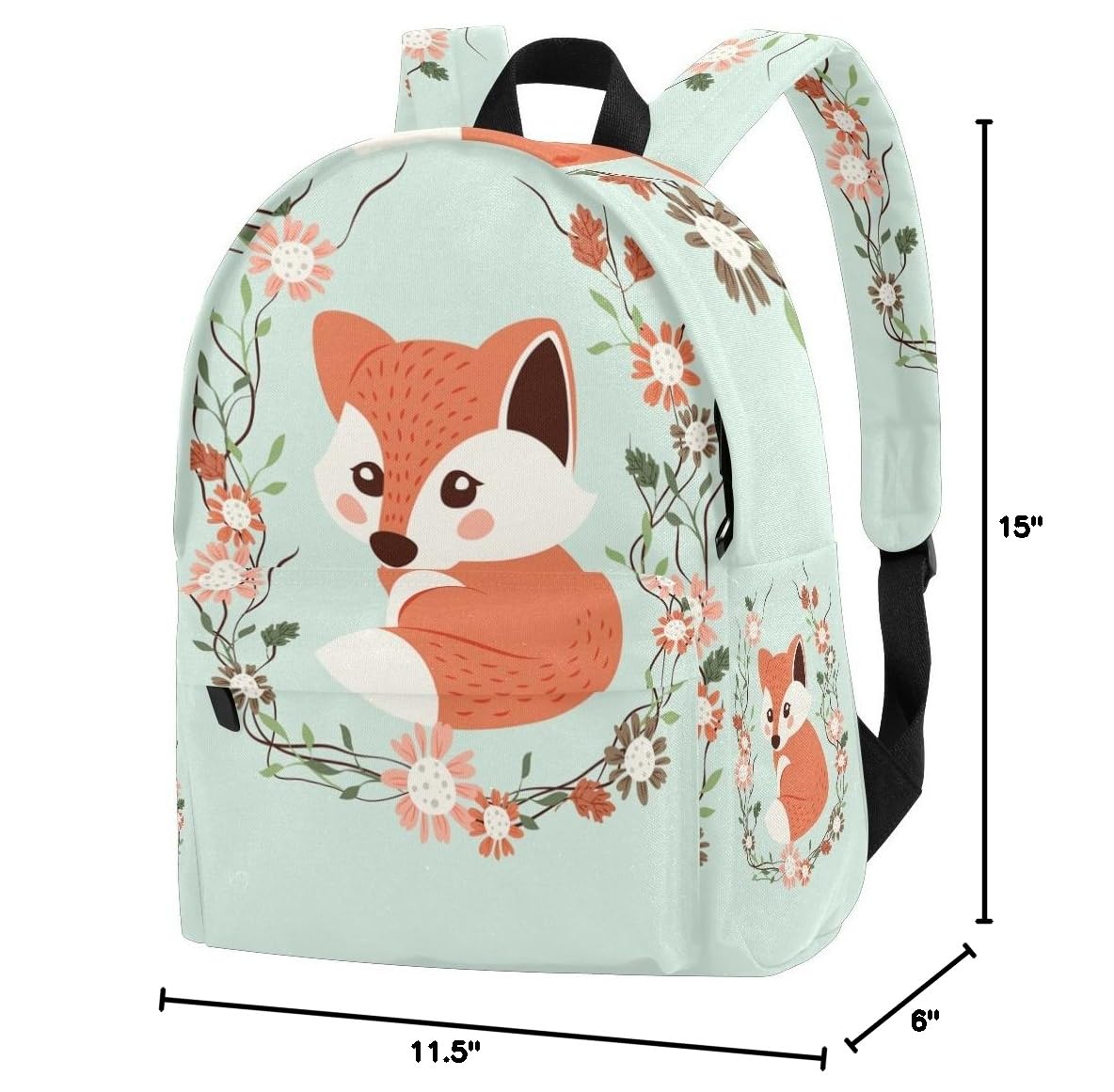 Hengpai Cute Fox School Backpacks Rucksack Animals Student Book Bags Travel Girls
