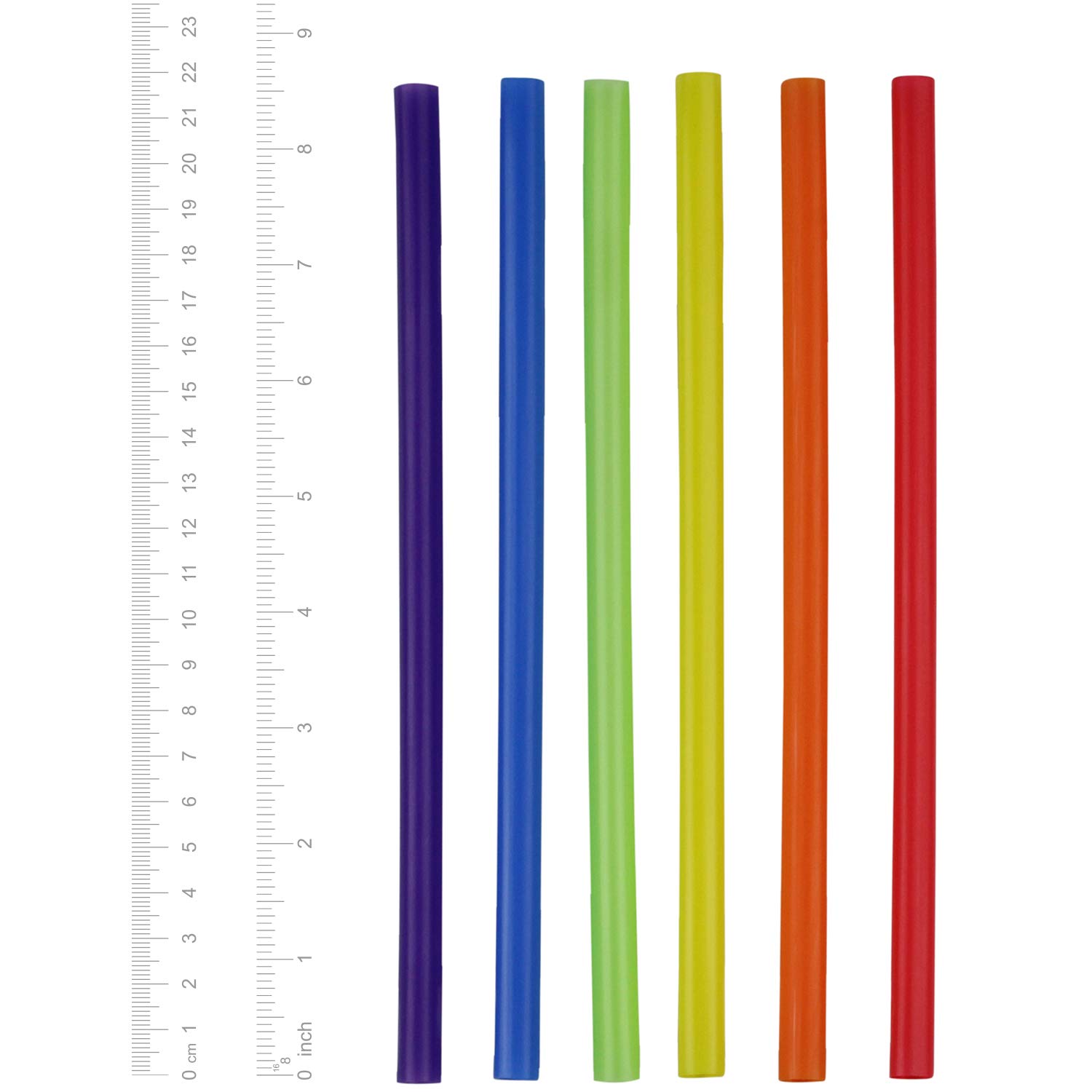 [100 Count] Jumbo Smoothie Straws - 8.5" High - Assorted Colors