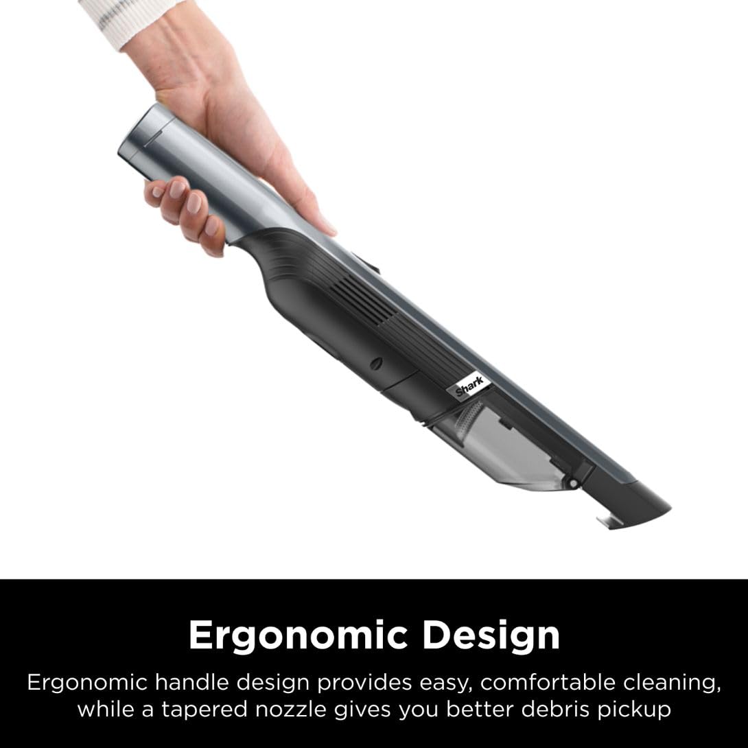 Shark WV201 WANDVAC Handheld Vacuum, Lightweight at 1.4 Pounds with Powerful Suction, Charging Dock, Single Touch Empty and Detachable Dust Cup