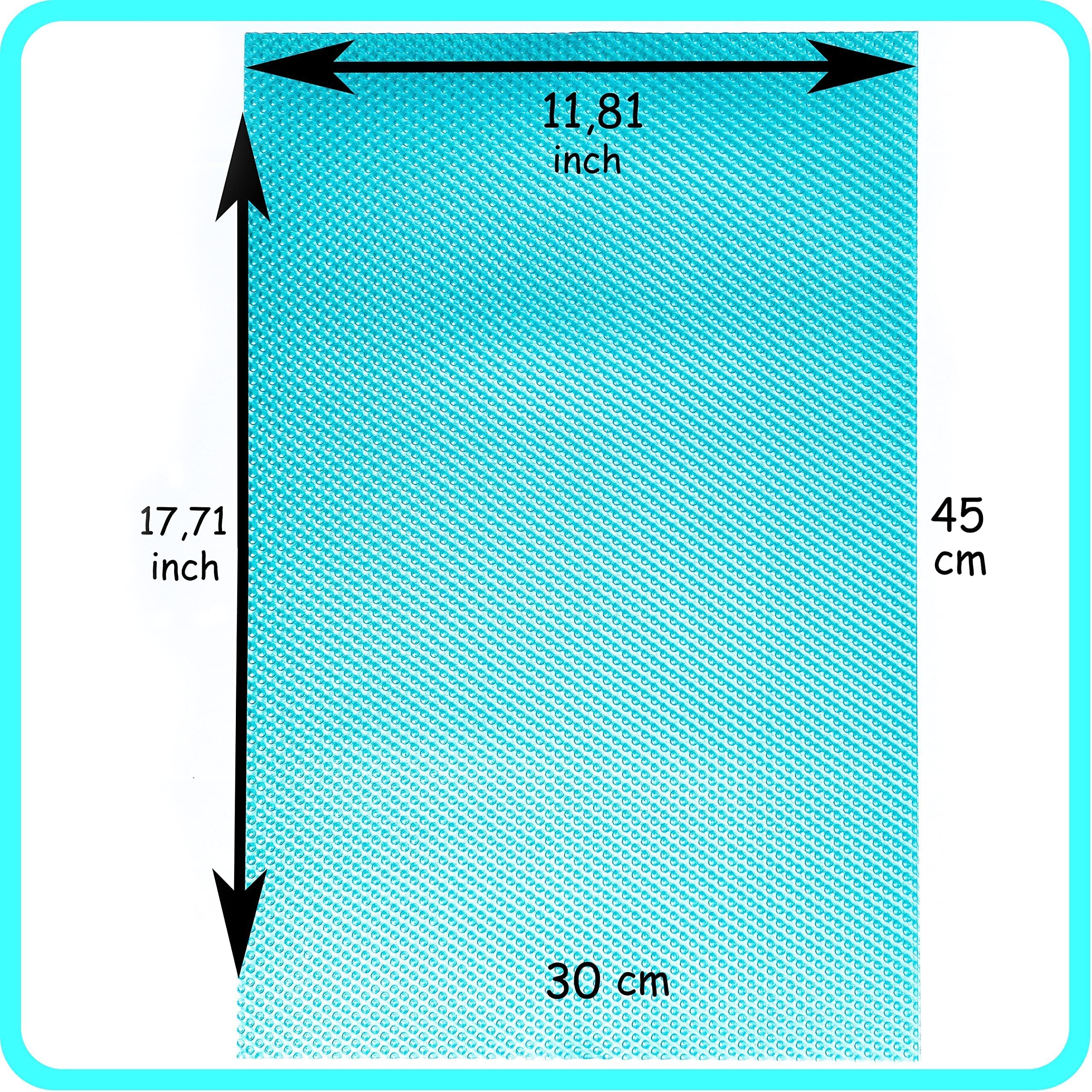 Bravolated 12 Pack Refrigerator Mats Shelf Liners for Glass Shelves (4 Green 4 Blue 4 Red) Fridge Liners Washable Pads Liners for Refrigerator EVA Shelf Liner