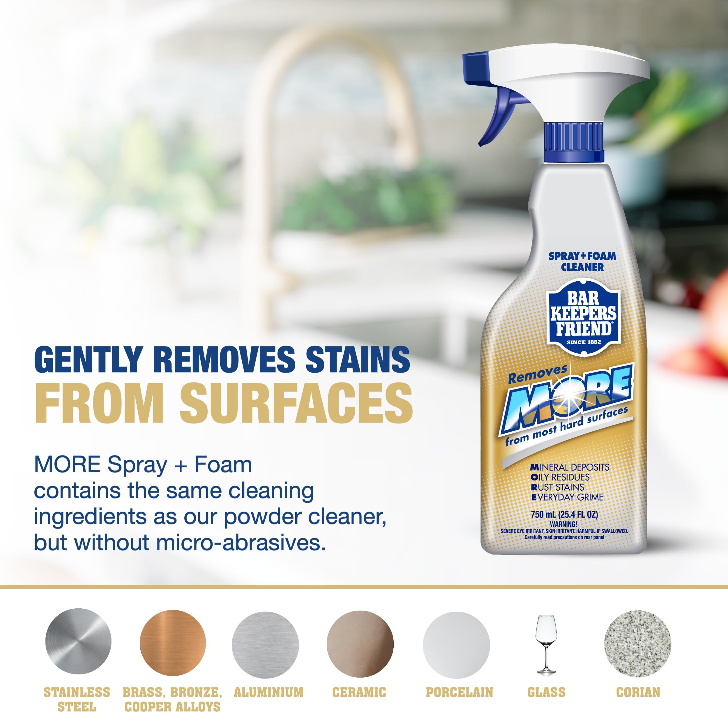 Bar Keepers Friend Soft Cleanser Premixed Formula | 13 oz. container + 25.4 oz. spray bottle| (2-Pack)