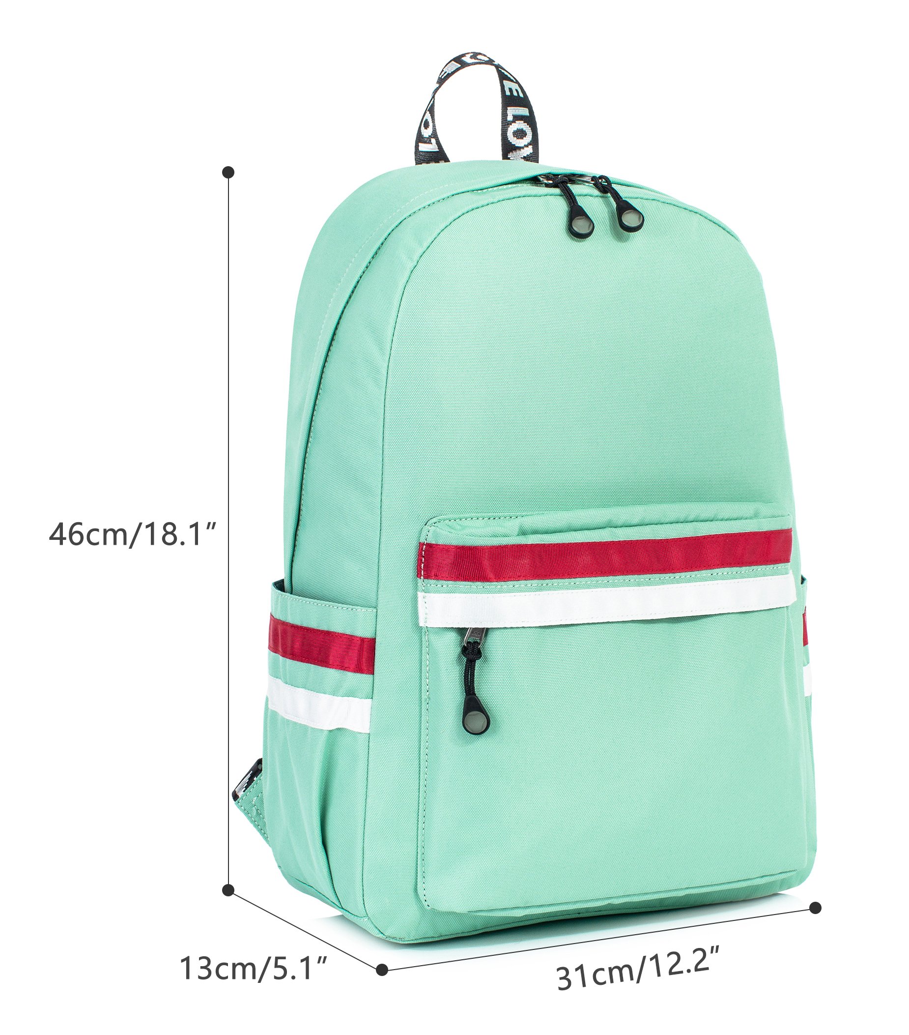 Leaper Laptop Backpack Girls Travel Bag School Backpack Daypack 15.6-Inch Red