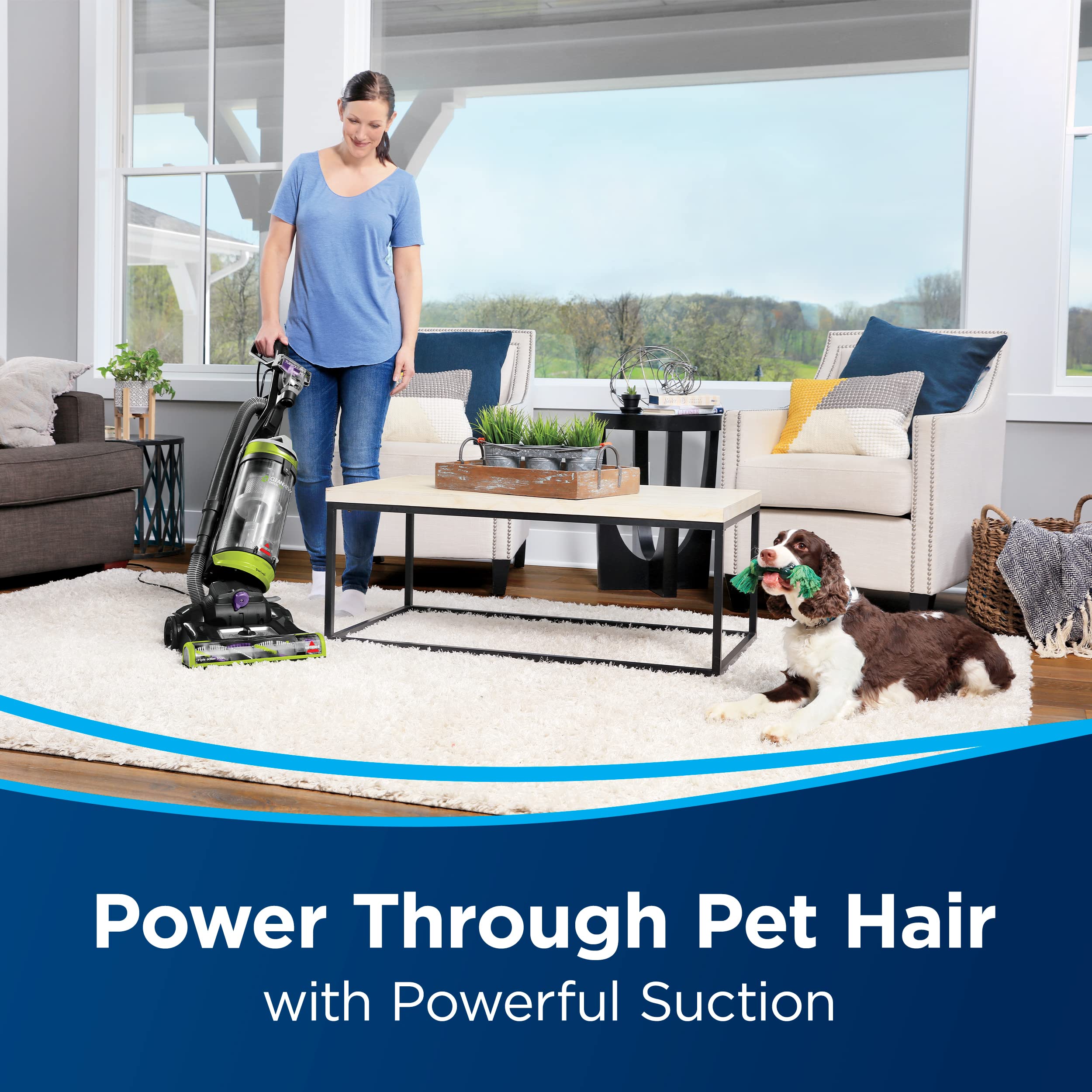 BISSELL 2252 CleanView Swivel Upright Bagless Vacuum with Swivel Steering, Powerful Pet Hair Pick Up, Specialized Pet Tools, Large Capacity Dirt Tank, Easy Empty