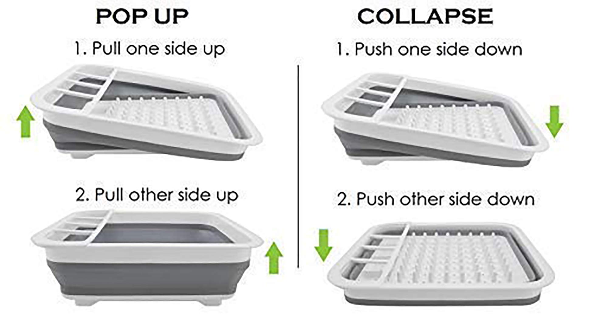 Collapsible Dish Drying Rack with Drain Board Tray Foldable Dish Drying Rack Pop up Dishes Dinnerware Organizer Dish Rack RV Accessories Camping Supplies Camper Accessories for Travel Trailers