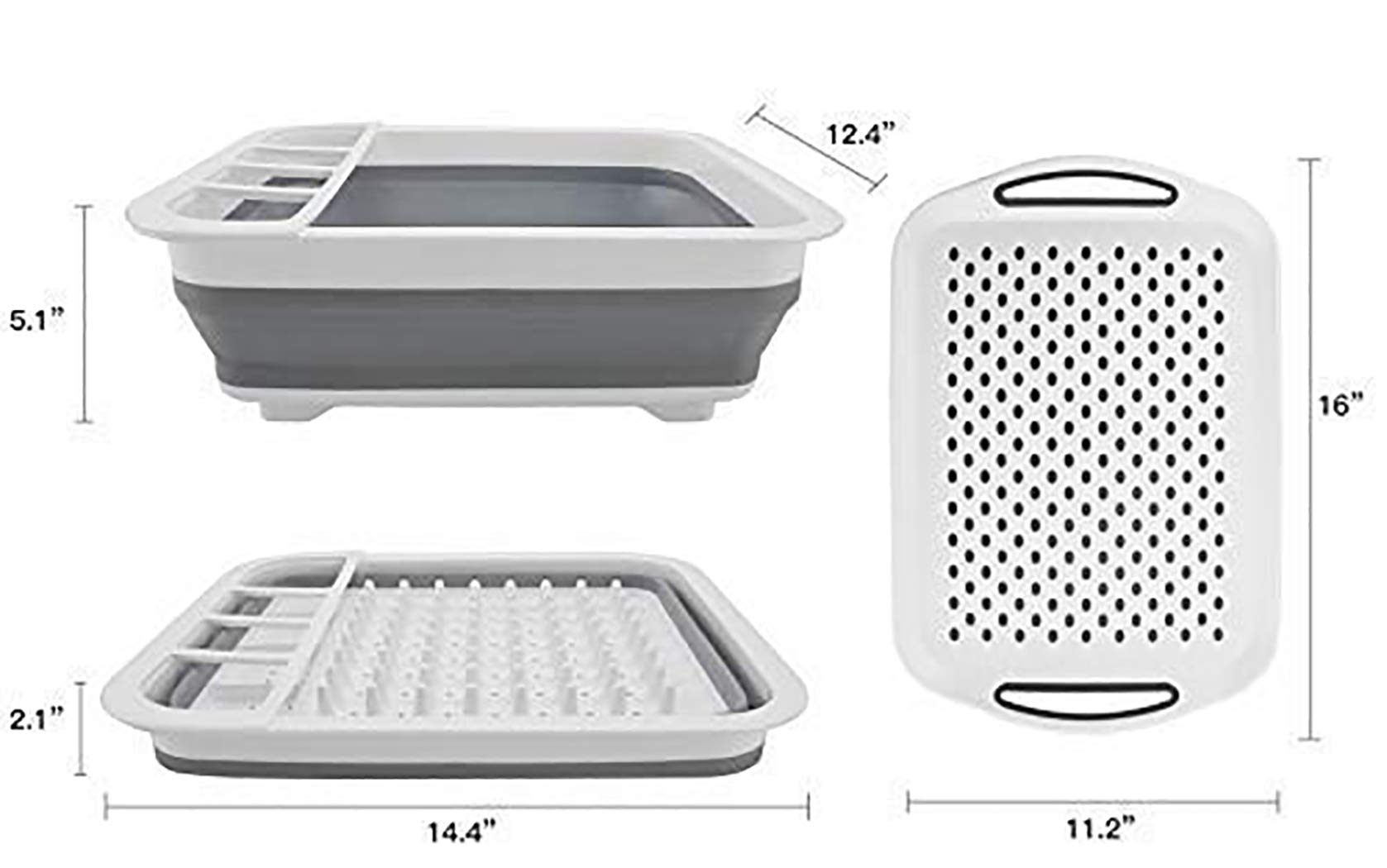 Collapsible Dish Drying Rack with Drain Board Tray Foldable Dish Drying Rack Pop up Dishes Dinnerware Organizer Dish Rack RV Accessories Camping Supplies Camper Accessories for Travel Trailers