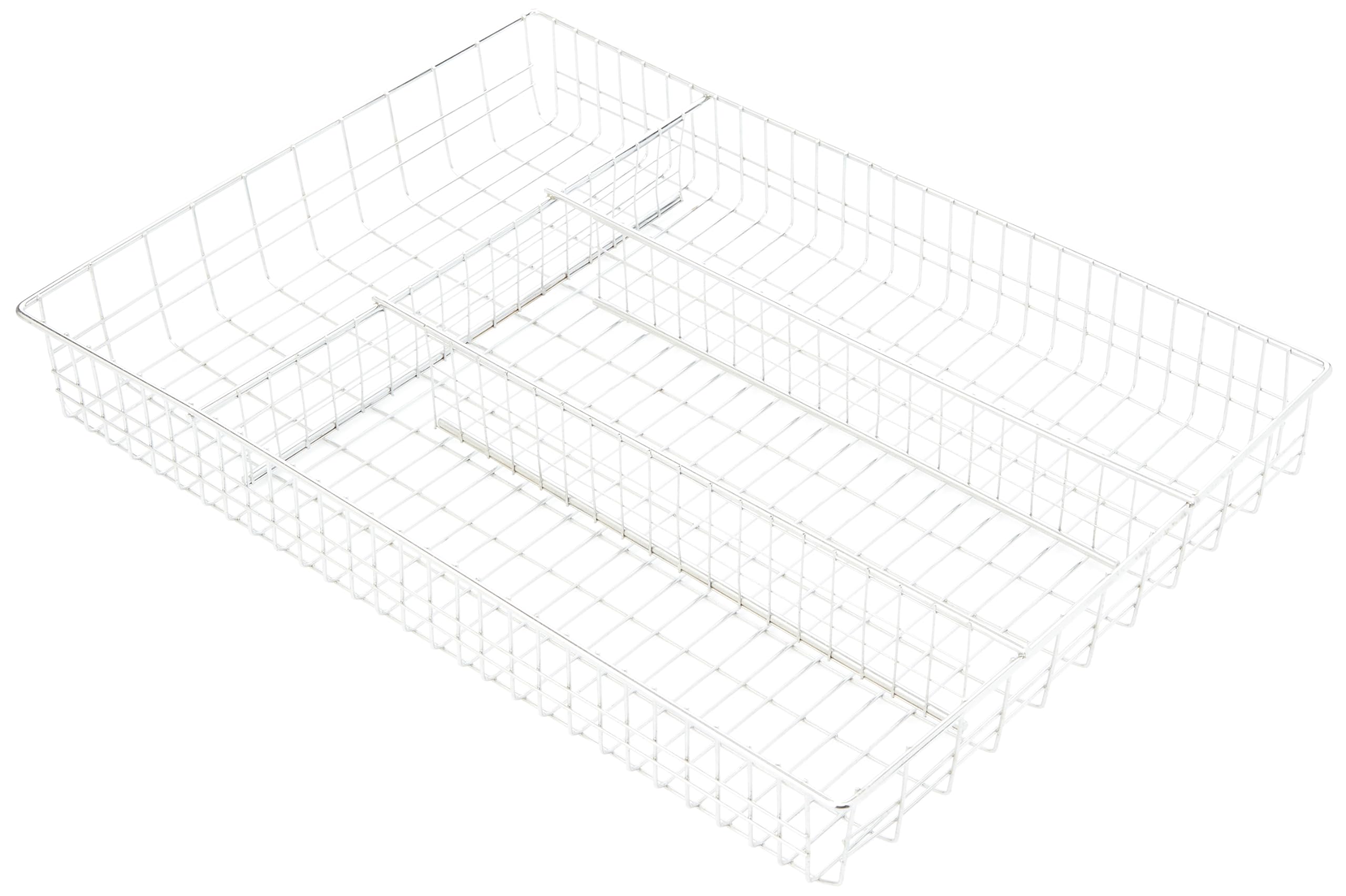 Kitchen Craft Metal Wire Cutlery Tray with 5 Sections, 36 x 26 cm (14" x 10")
