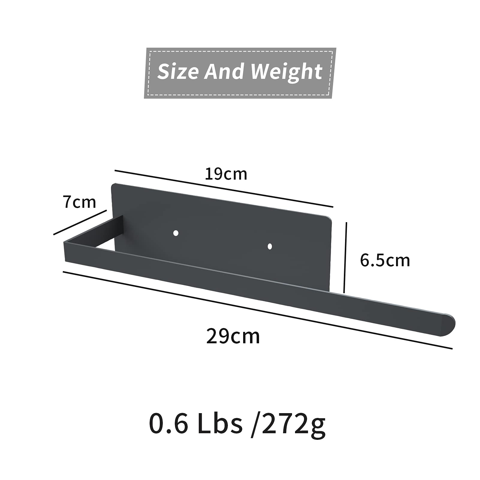 2 Pack Magnetic Paper Towel Holder for Refrigerator, Kitchen Towel Rack Magnetic Tower Bar for Kitchen of Bathroom,Made of Iron,No Drilling (Black, 2 Pack)