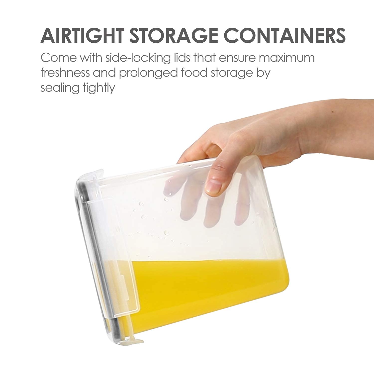 Airtight Food Storage Containers with Lids, Vtopmart 24 pcs Plastic Kitchen and Pantry Organization Canisters for Cereal, Dry Food, Flour and Sugar, BPA Free, Includes 24 Labels