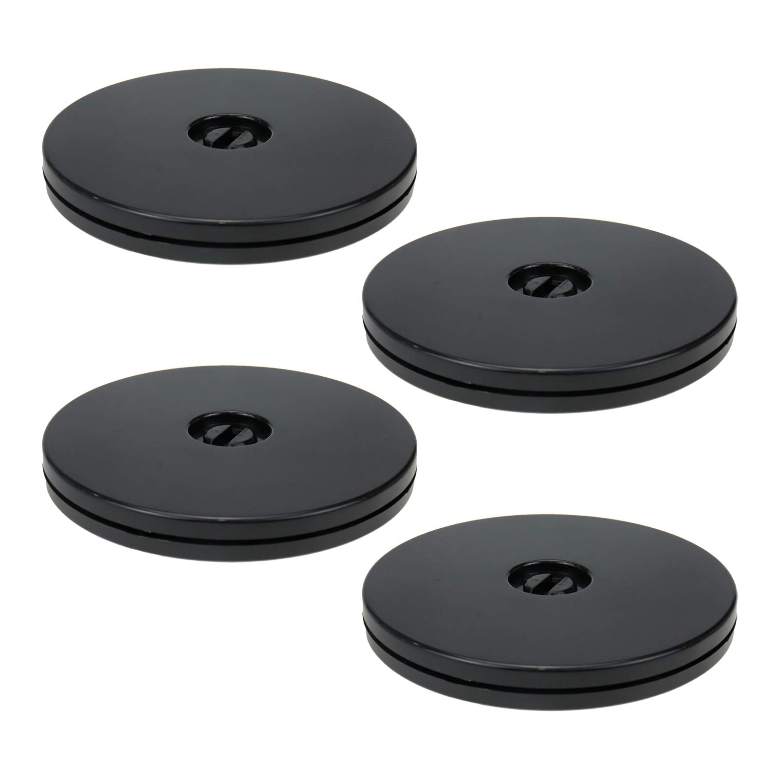 Geesatis 4 Pcs Acrylic Lazy Susan 4 inch Turntable Organizer Rotating Revolving Display Base,Smooth Swivel Plate for Display Base Turn Dining Table