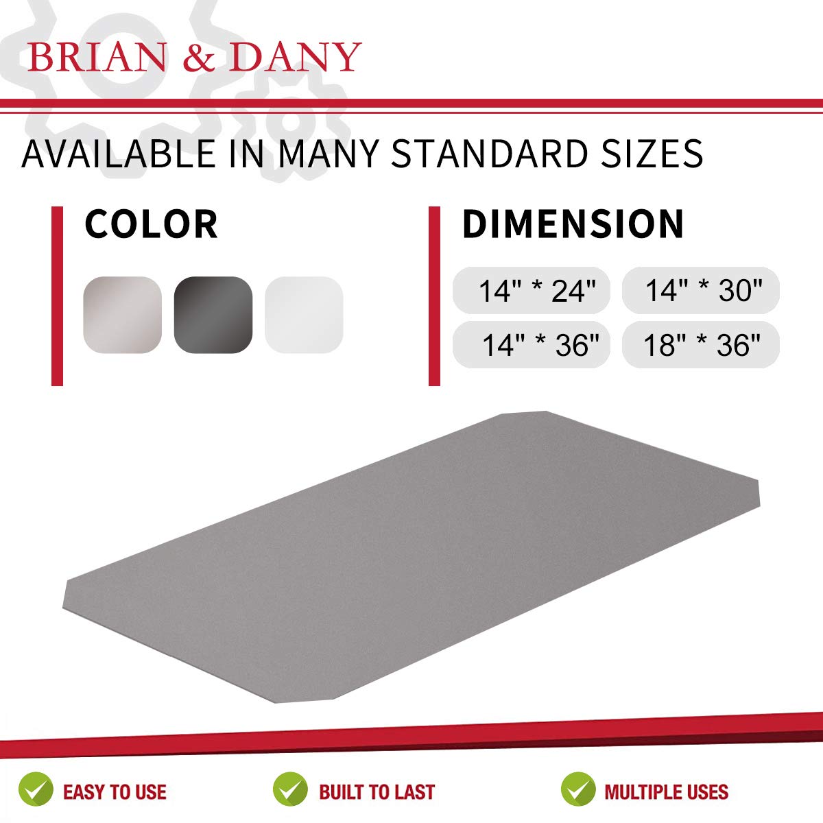 BRIAN & DANY Wire Shelf Liners Set of 5 (Industrial Strength) (14-Inch-by-24-Inch)