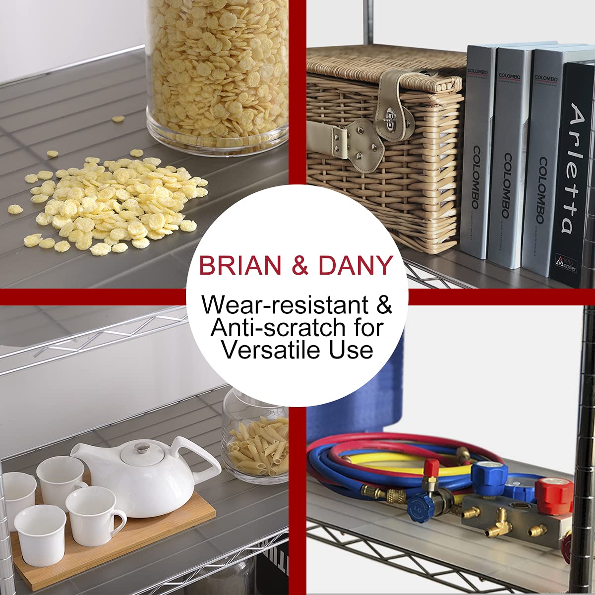 BRIAN & DANY Wire Shelf Liners Set of 5 (Industrial Strength) (14-Inch-by-24-Inch)
