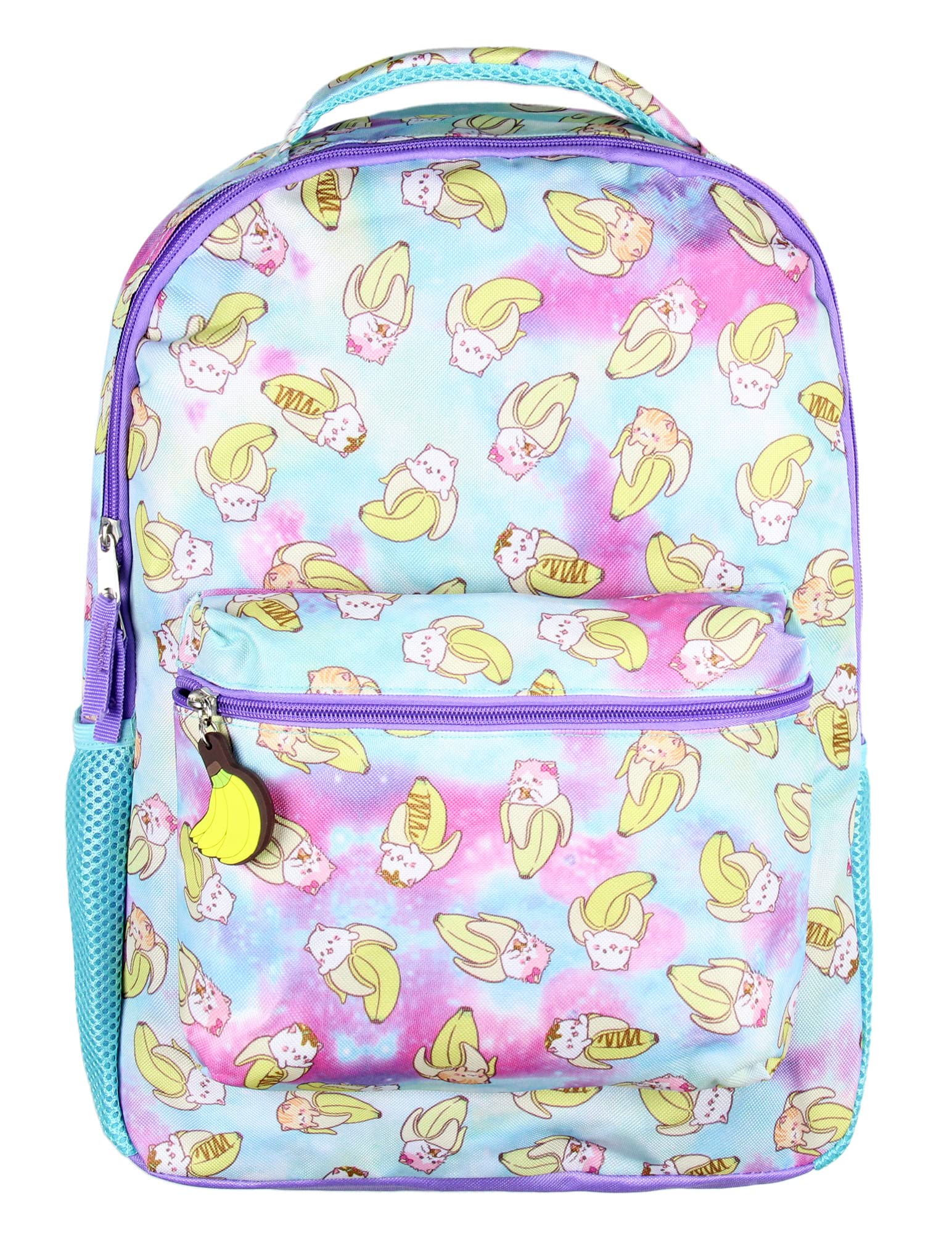 Crunchyroll Bananya Anime Cartoon Tabby Bananyako Galaxy Toss Print Backpack