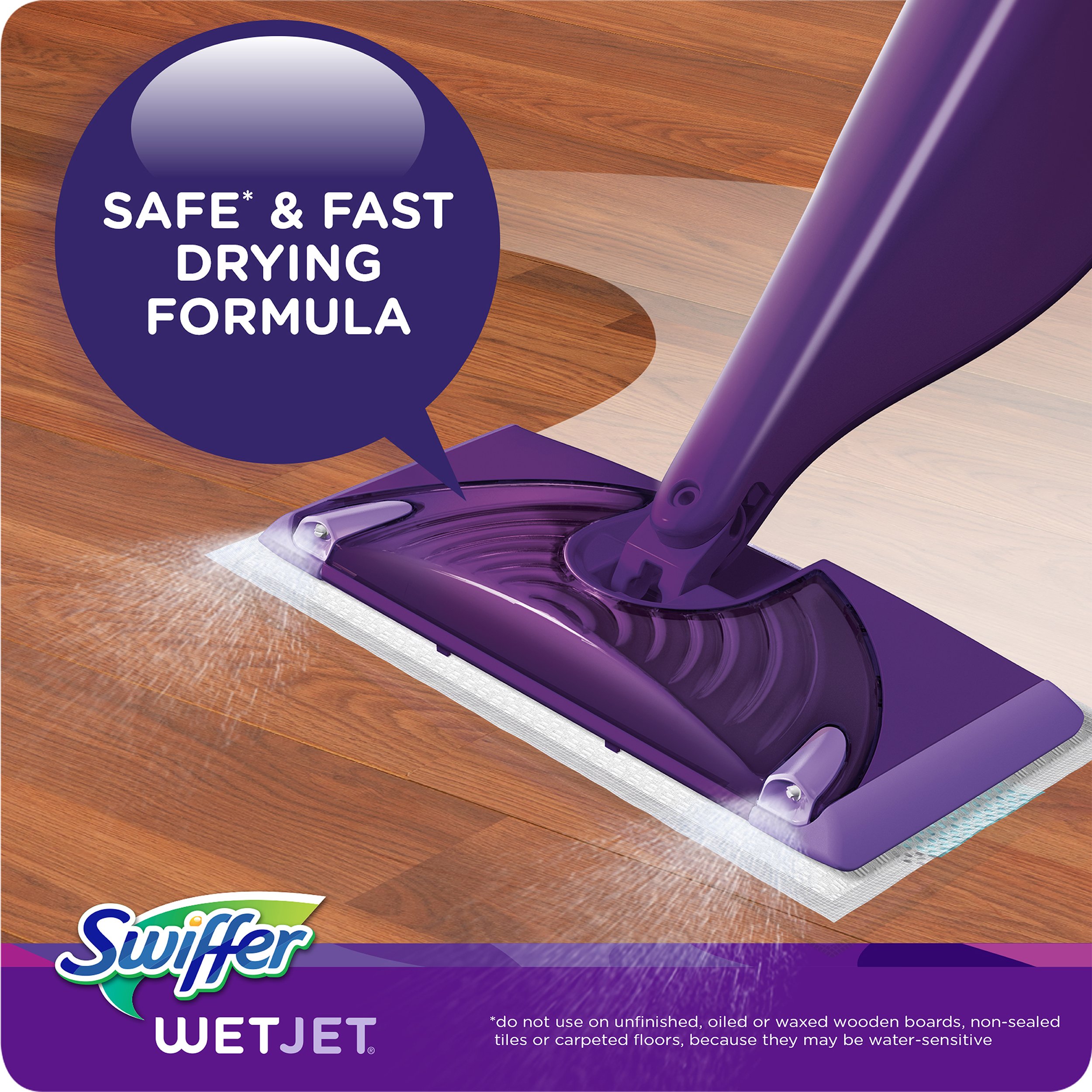 Swiffer Wetjet Hardwood Mopping Cleaning Solution Refills All Purpose Cleaning Product with The Power Mr. Clean 2Count 1.25 L Each, Lemon, 84.4 Fl Oz (Packaging May Vary)