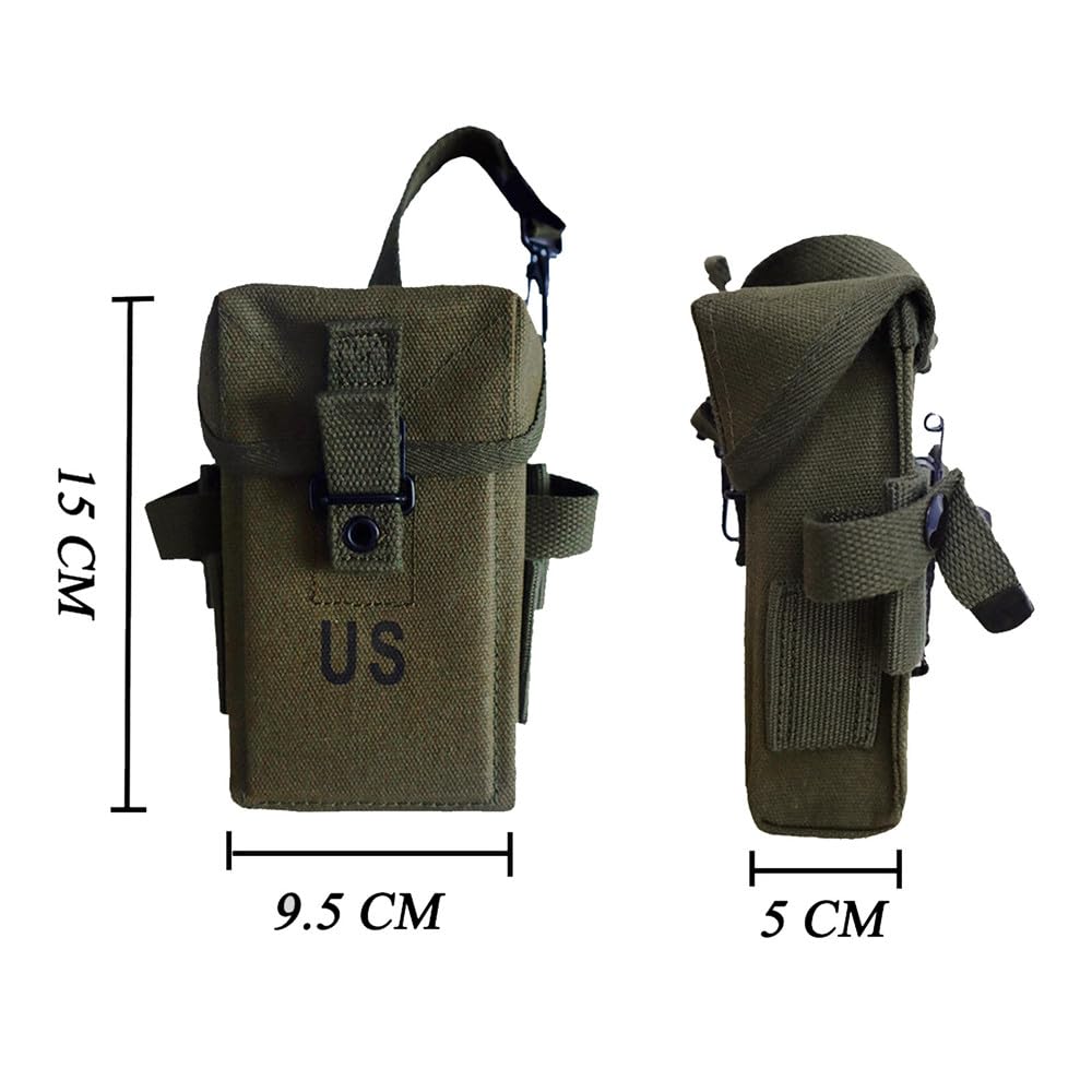 YBJBHW M1956 M1961 Equipment Vietnam War Equipment Replica WW2 US Army Korean War1956 Long Pouch 1956 Bag Kettle Belt Straps